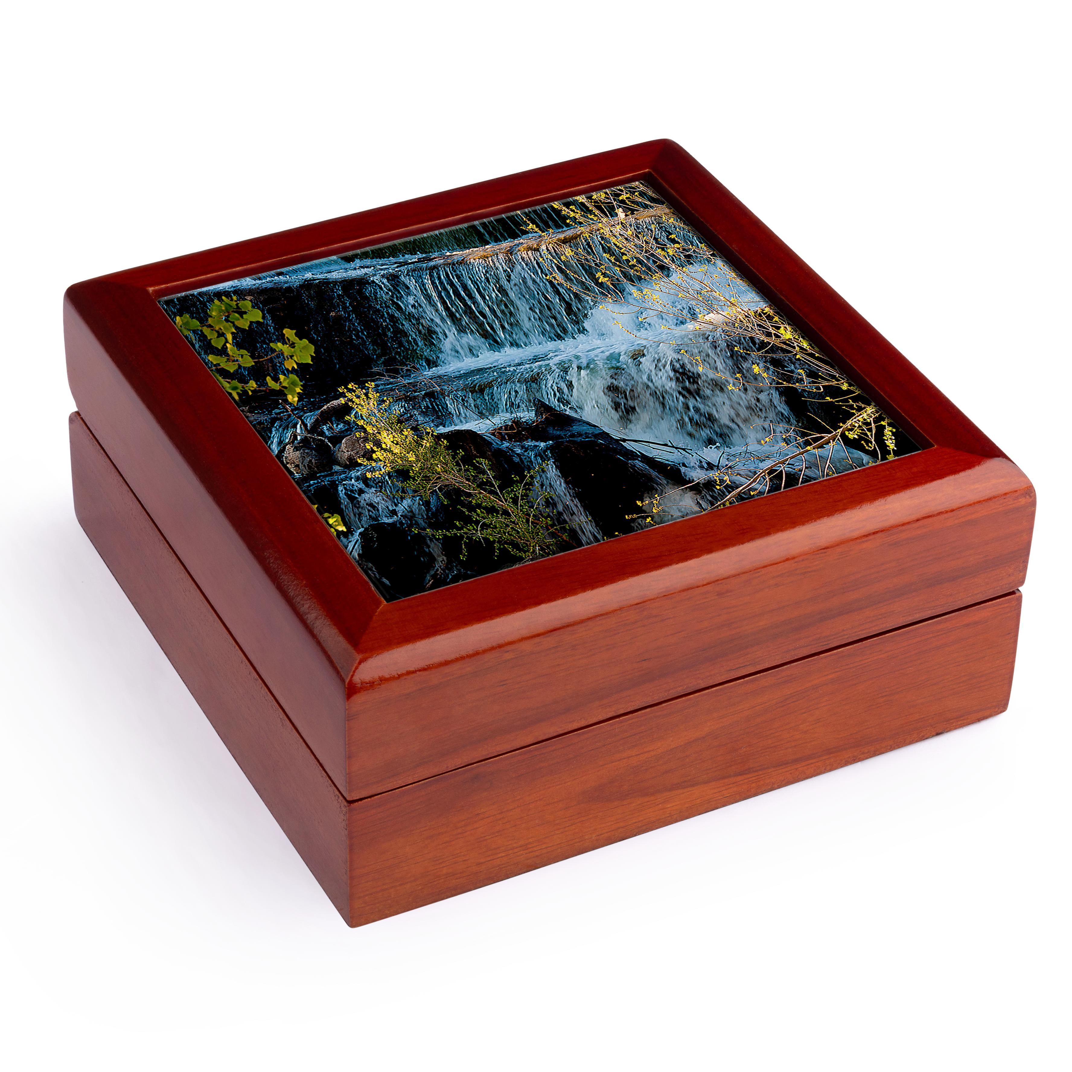 3dRose, Fast Moving Waterfall Flowing Over Rocks at Baker Dam in ...