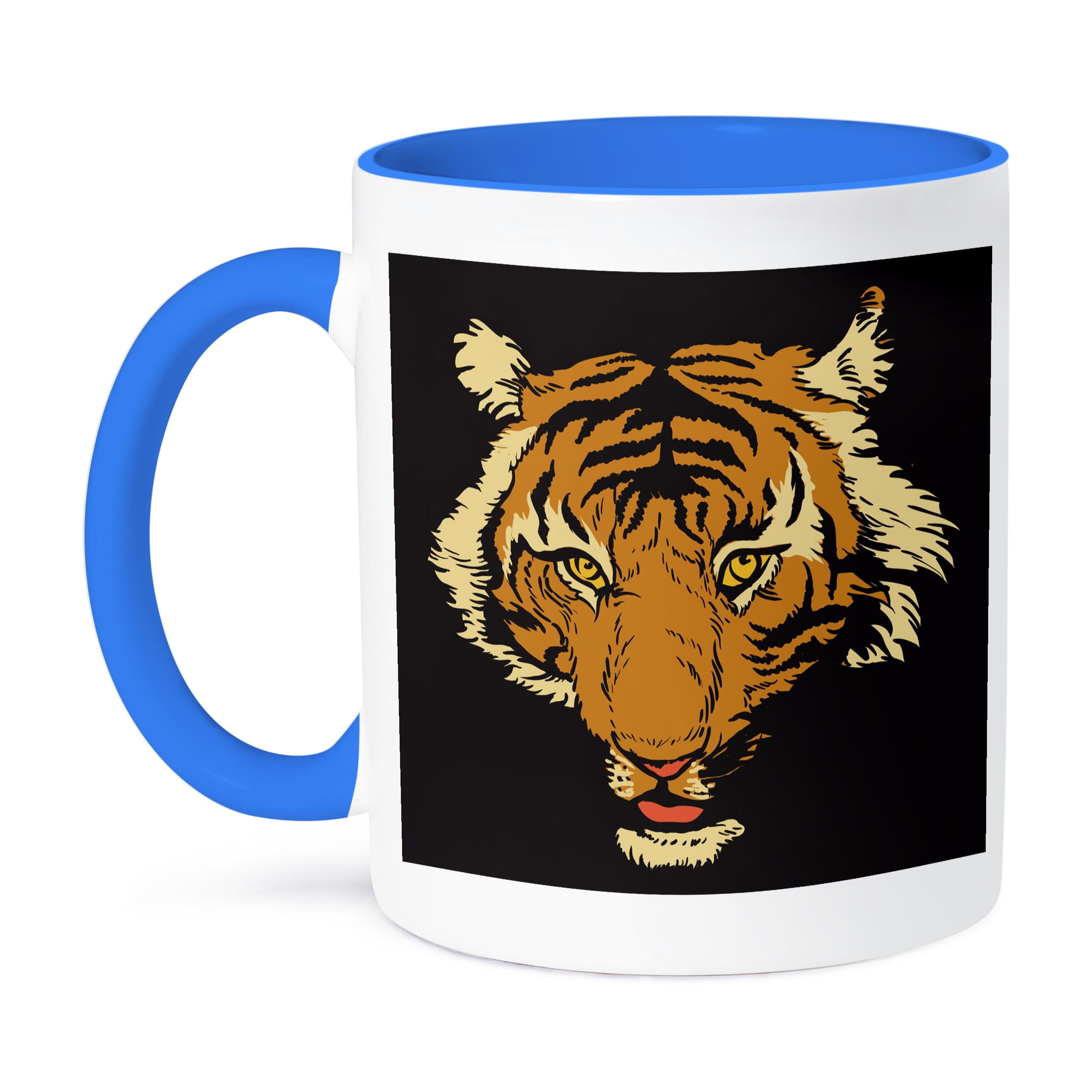 3dRose, Ferocious Realistic Tiger Face Vector Illustration Animal ...