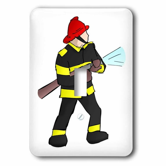 3dRose, Fireman In Gear With Firehose, single toggle switch - Walmart.com