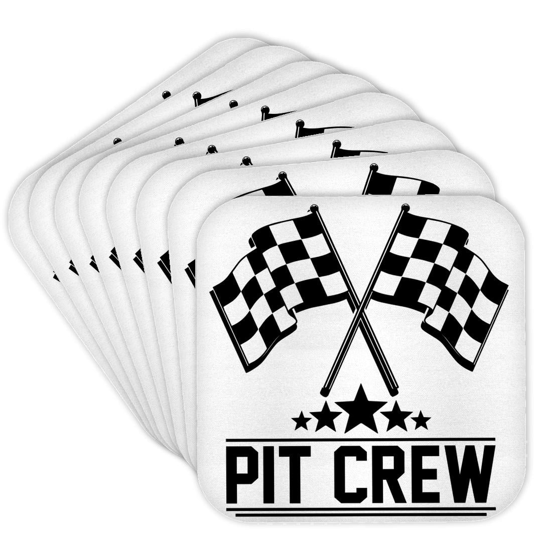 3drose, Five Star Pit Crew Design for Members of the Team, Set of 8 ...