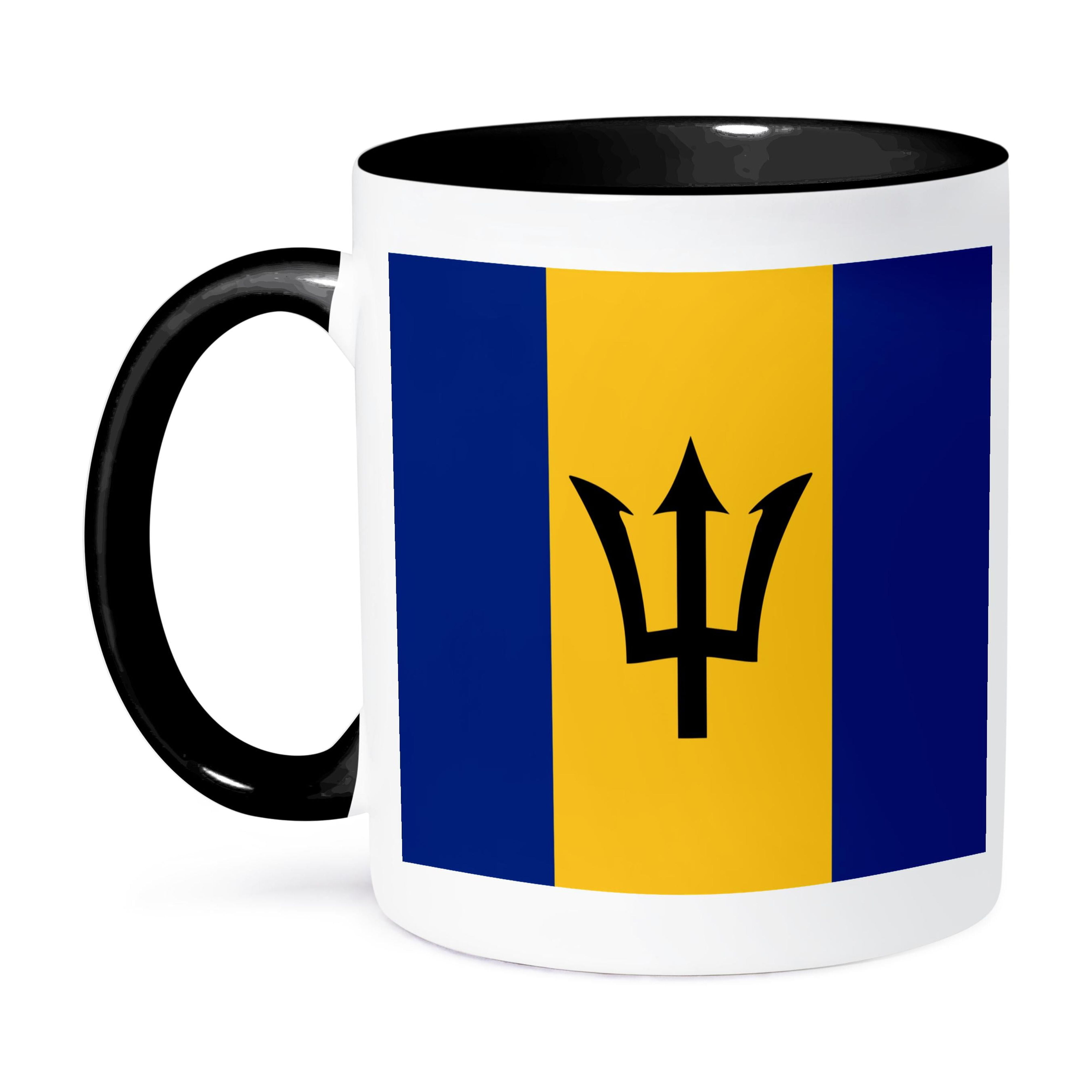 3dRose, Flag Of Barbados - Caribbean Blue Golden Yellow And Trident ...