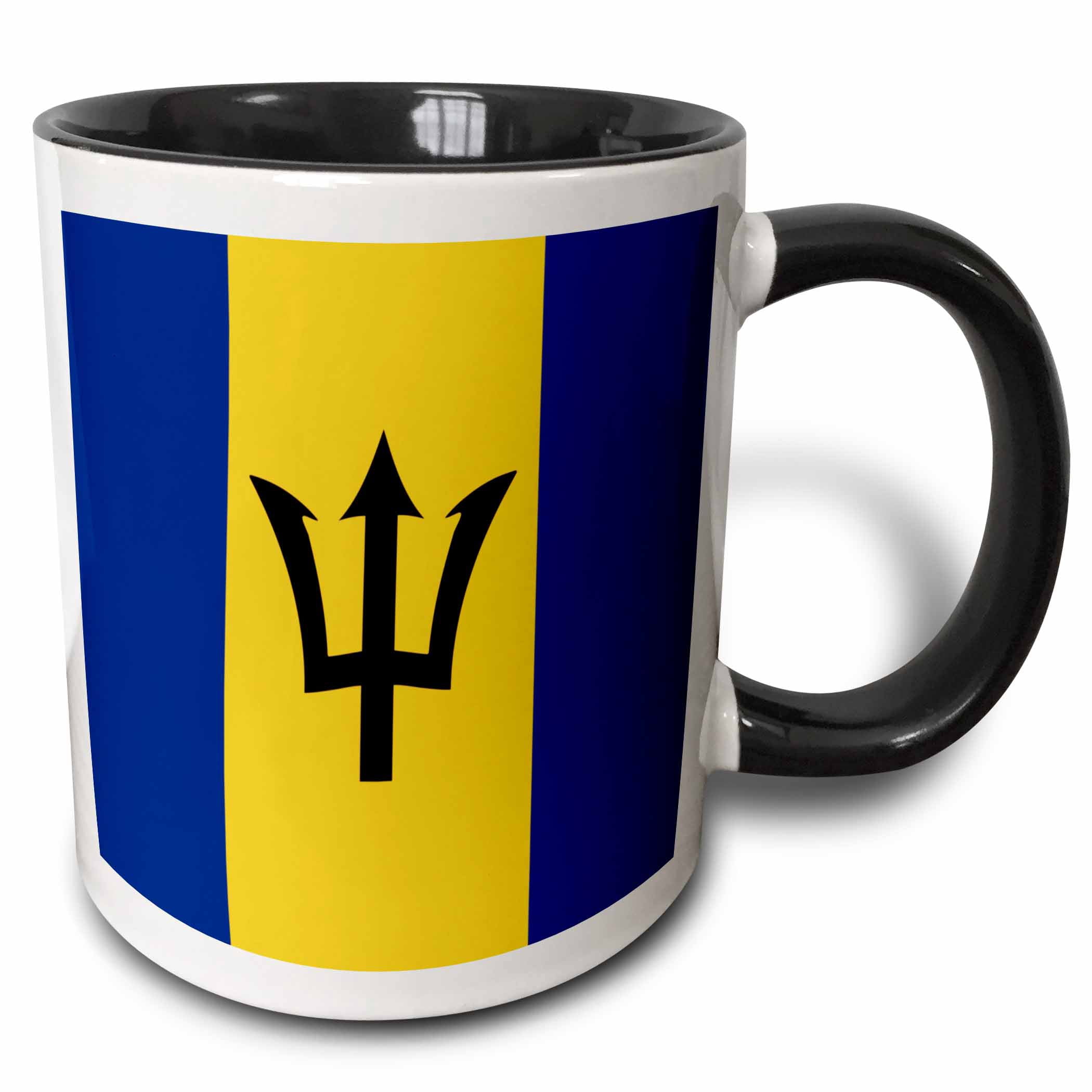 3drose, Flag of Barbados - Caribbean Blue Golden Yellow and Trident ...