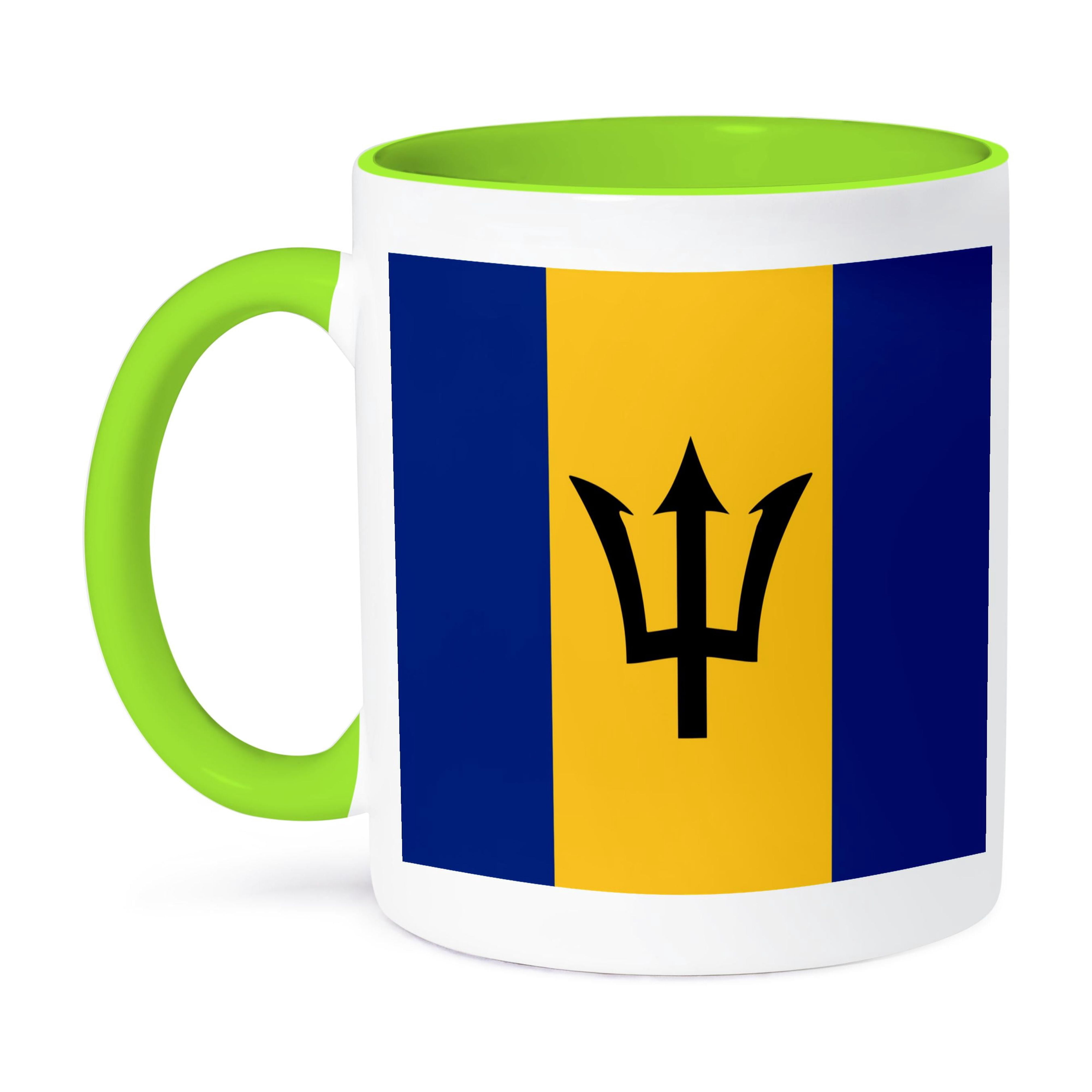 3dRose, Flag Of Barbados - Caribbean Blue Golden Yellow And Trident ...