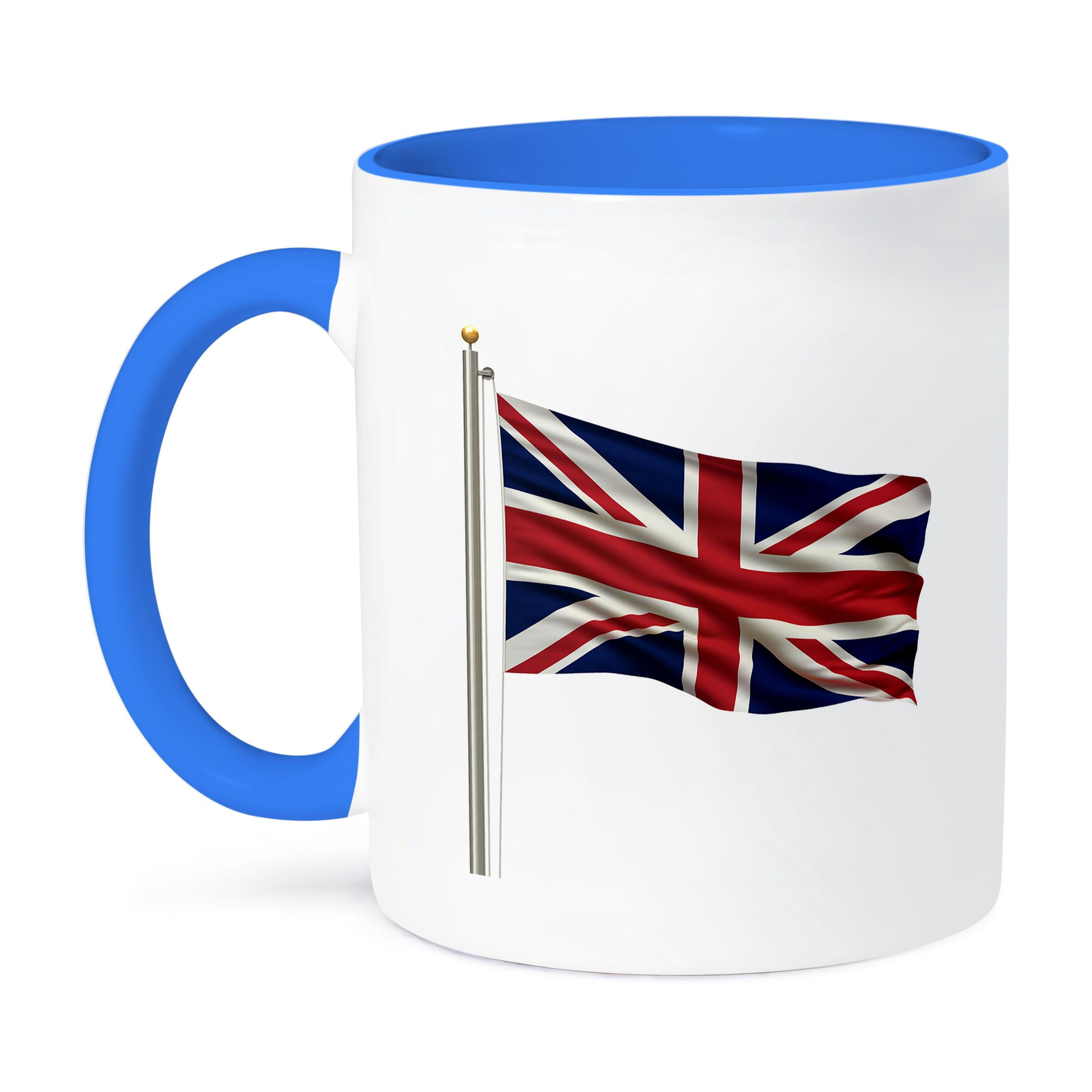 3dRose, Flag Of The United Kingdom On A Flag Pole Over White Uk Great ...