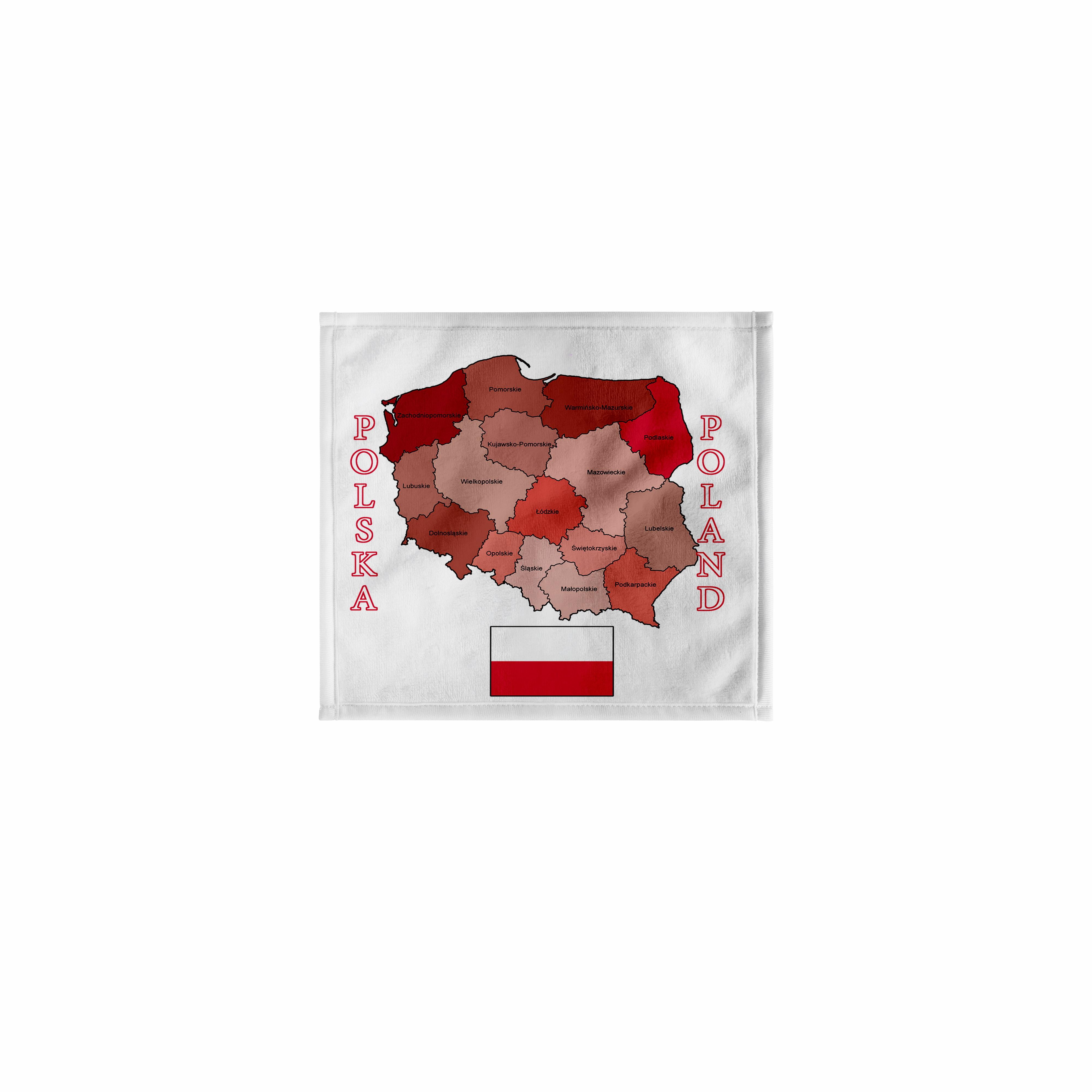 3dRose, Flag and Map of Poland, provinces colored and named. , 11x12 ...