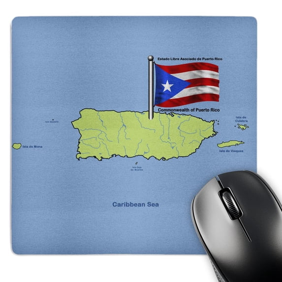 3dRose, Flag and Map of Puerto Rico with the Commonwealth of Puerto ...