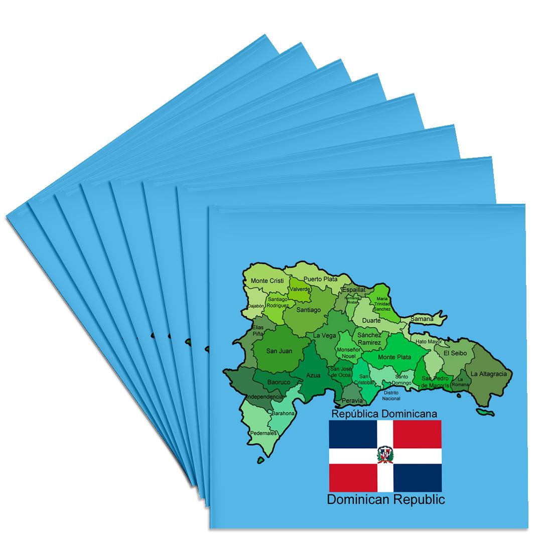 3dRose, Flag and Map of the Dominican Republic with all the provinces ...