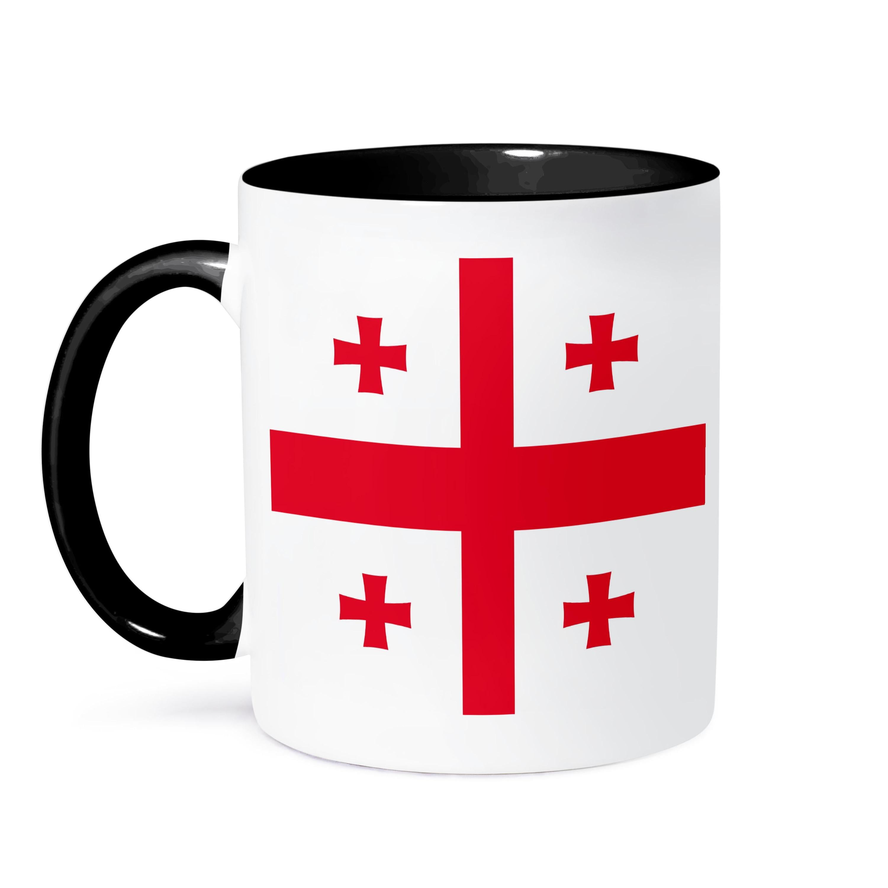 3dRose, Flag of Georgia - Georgian Red Jerusalem Crusaders Cross on ...