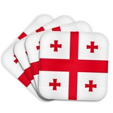 3dRose, Flag of Georgia - Georgian Red Jerusalem Crusaders Cross on ...