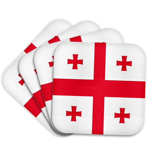 3dRose, Flag of Georgia - Georgian Red Jerusalem Crusaders Cross on ...