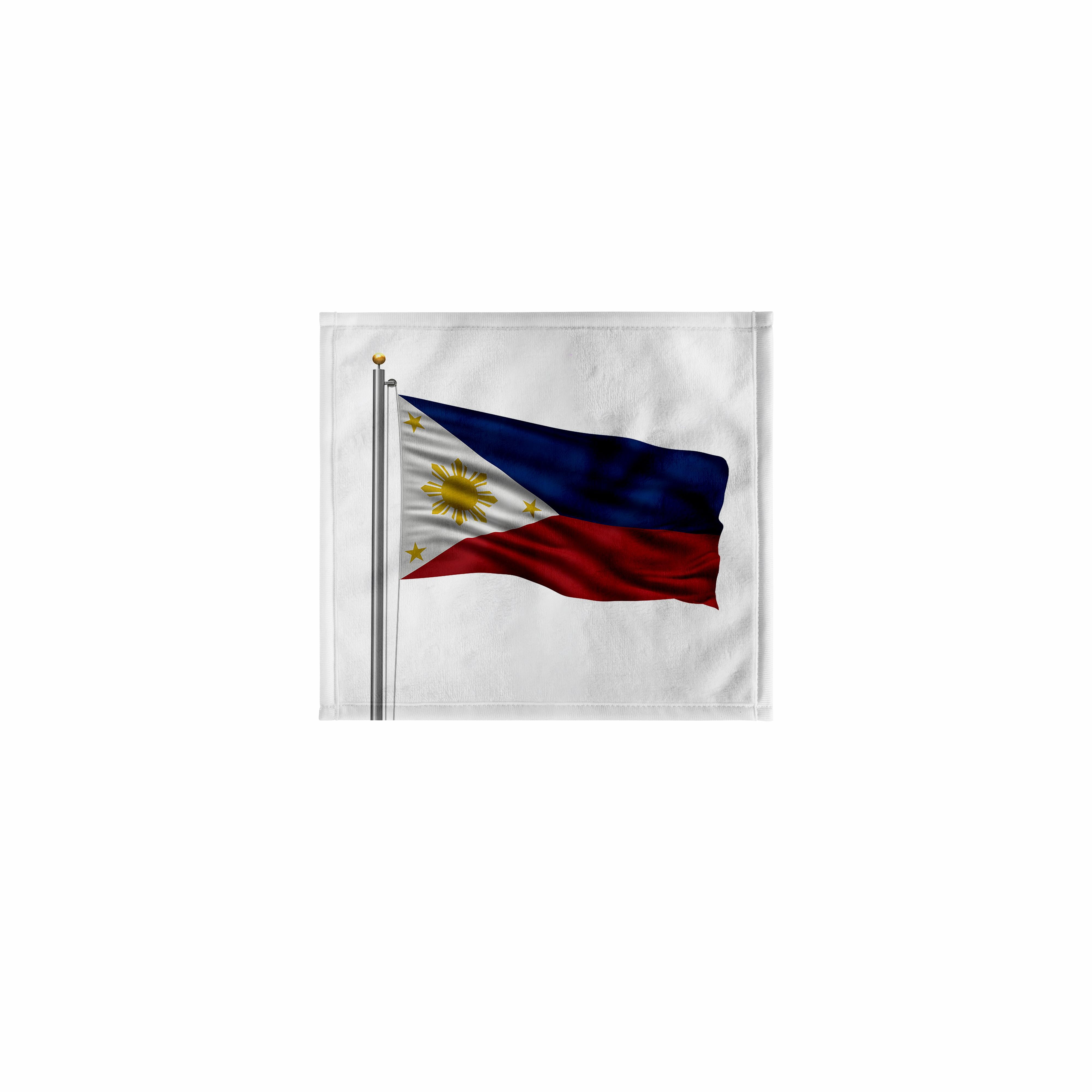 3dRose, Flag of Philippines on a flag pole over white Filipino, 11x12 ...
