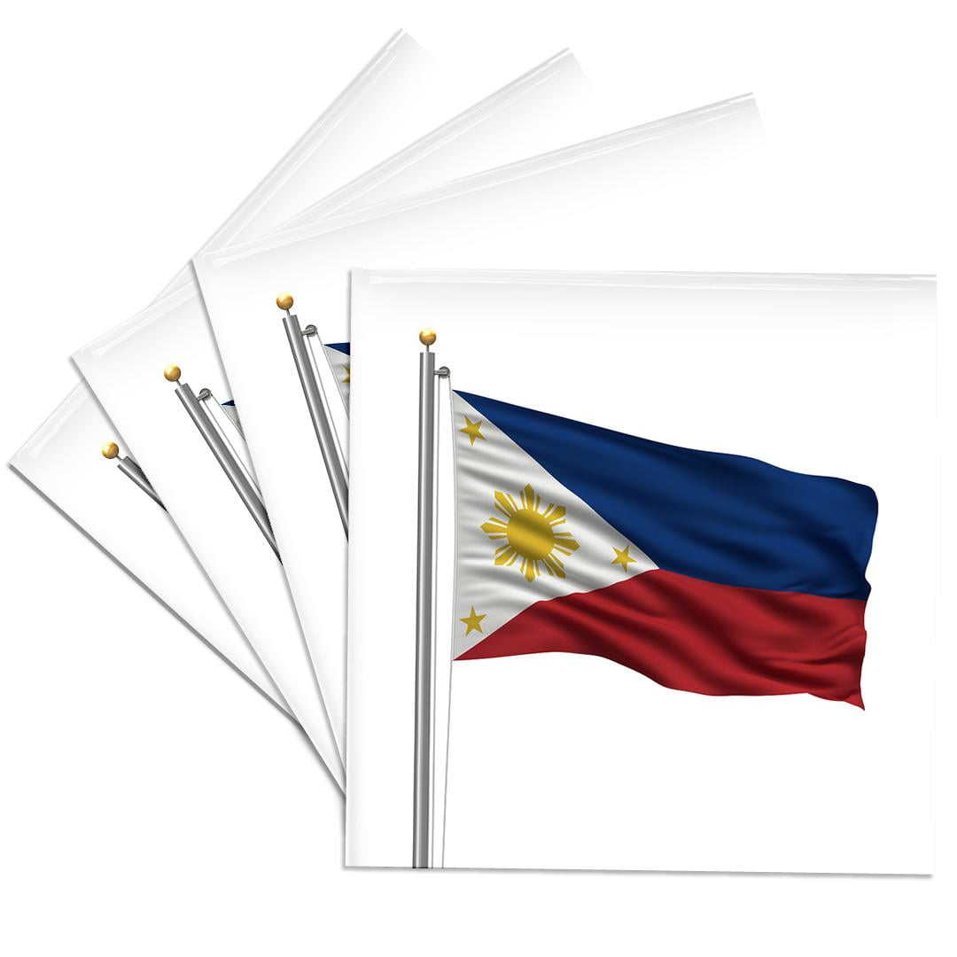 3drose, Flag of Philippines on a Flag Pole over White Filipino, Set of ...