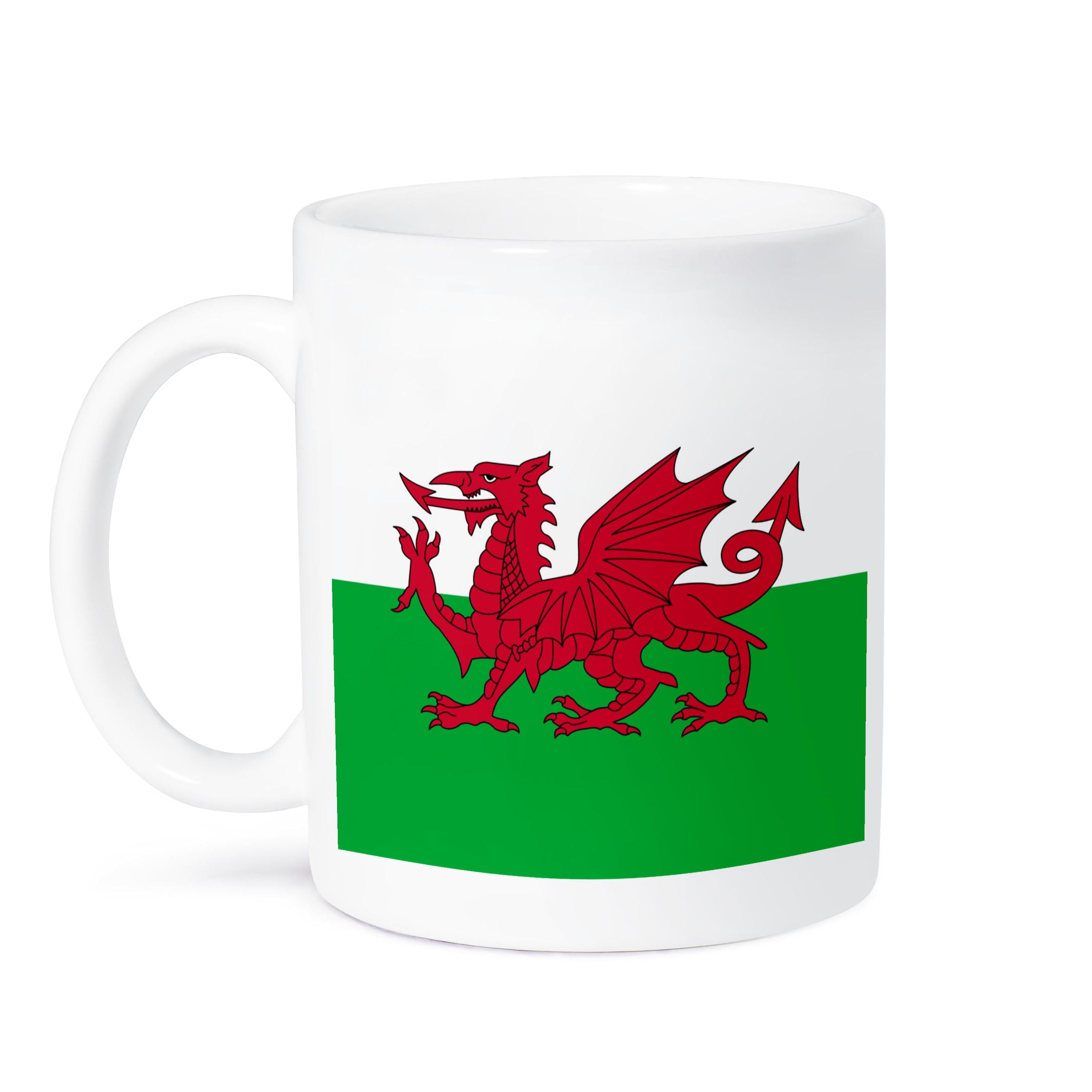 3dRose, Flag of Wales - Welsh red dragon on white and green - Y Ddraig ...