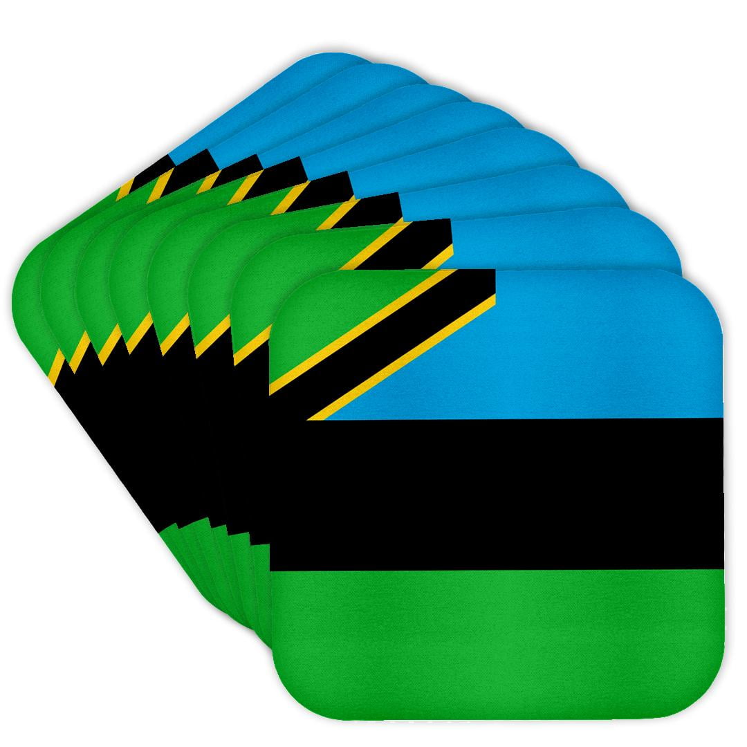 3dRose, Flag of Zanzibar - island part of Tanzania in East Africa - blue green black - world ...