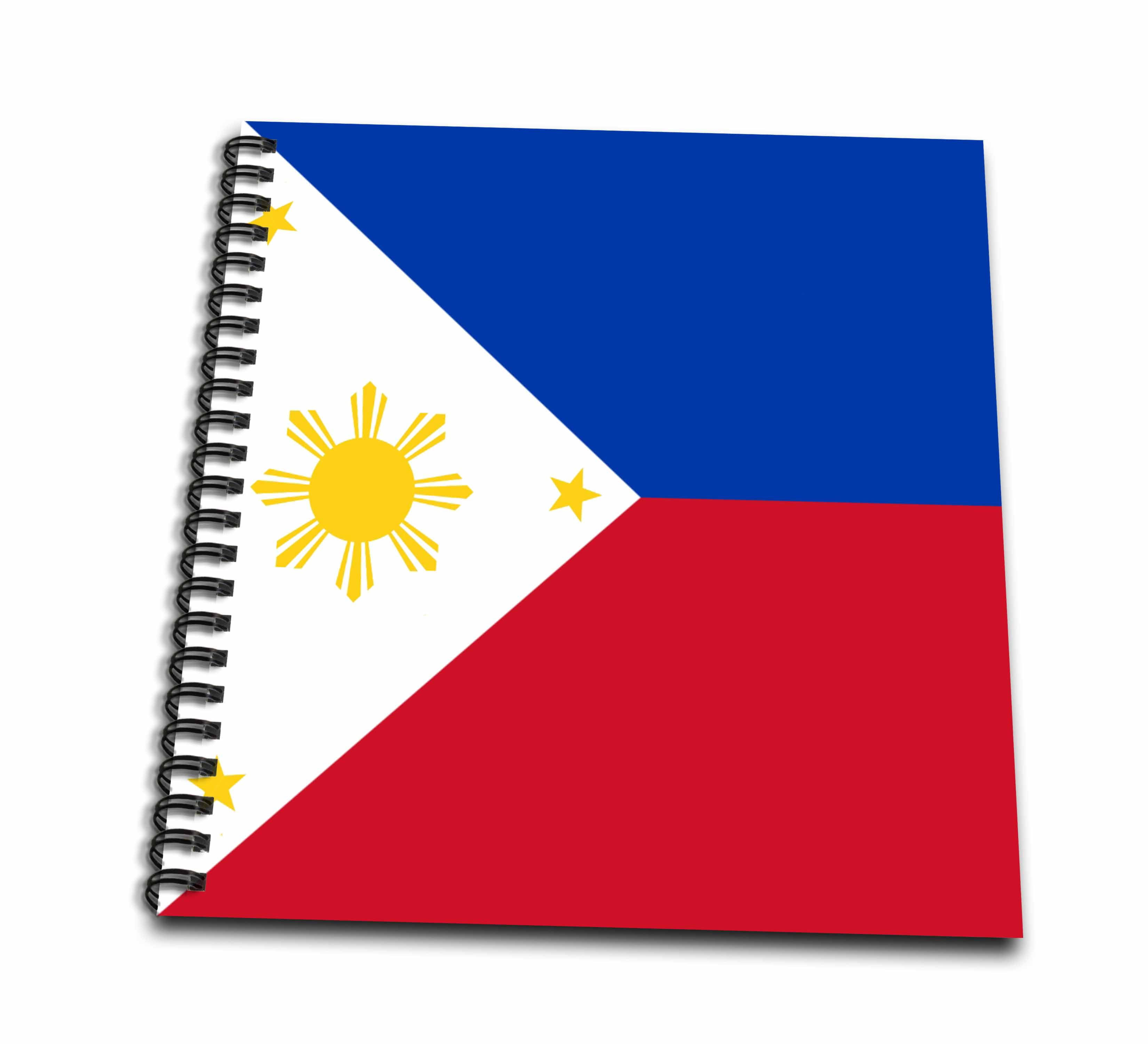 3dRose, Flag of the Philippines Filipino blue red white with golden ...