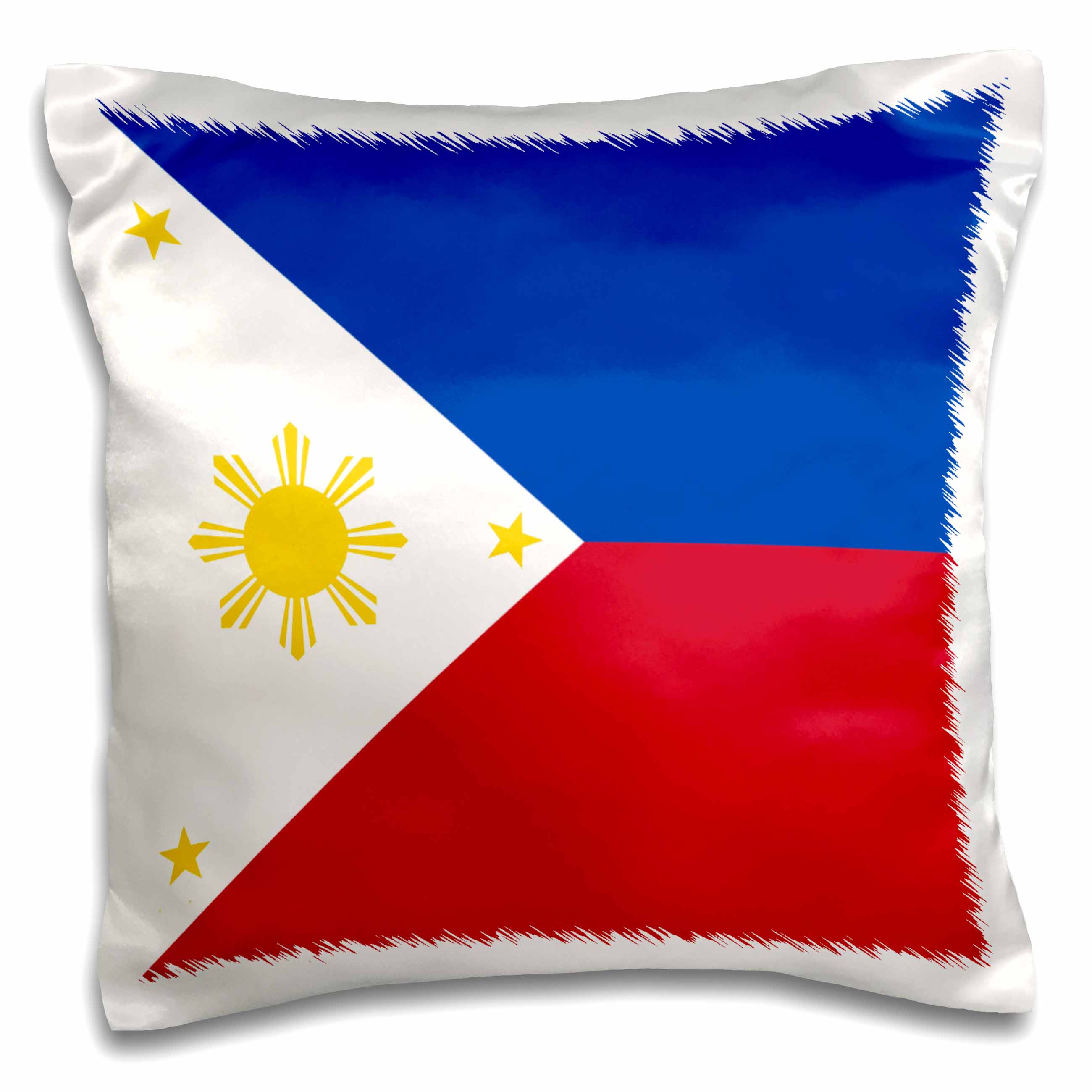3drose, Flag of the Philippines Filipino Blue Red White with Golden ...