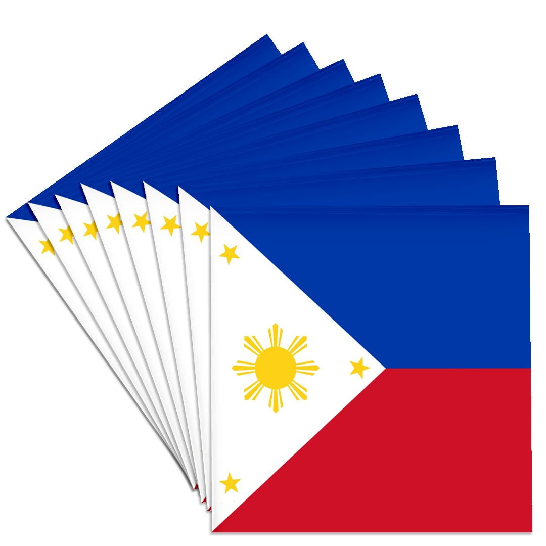 3dRose, Flag of the Philippines Filipino blue red white with golden ...