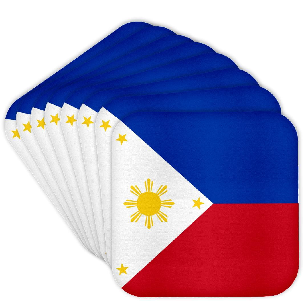 3drose, Flag of the Philippines Filipino Blue Red White with Golden ...