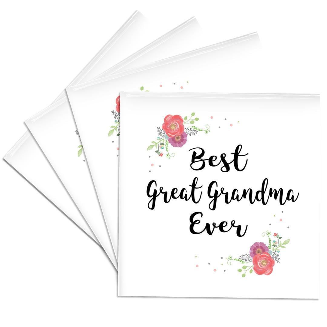 3drose, Floral Best Great Grandma Ever Cursive Pretty Watercolor Pink ...