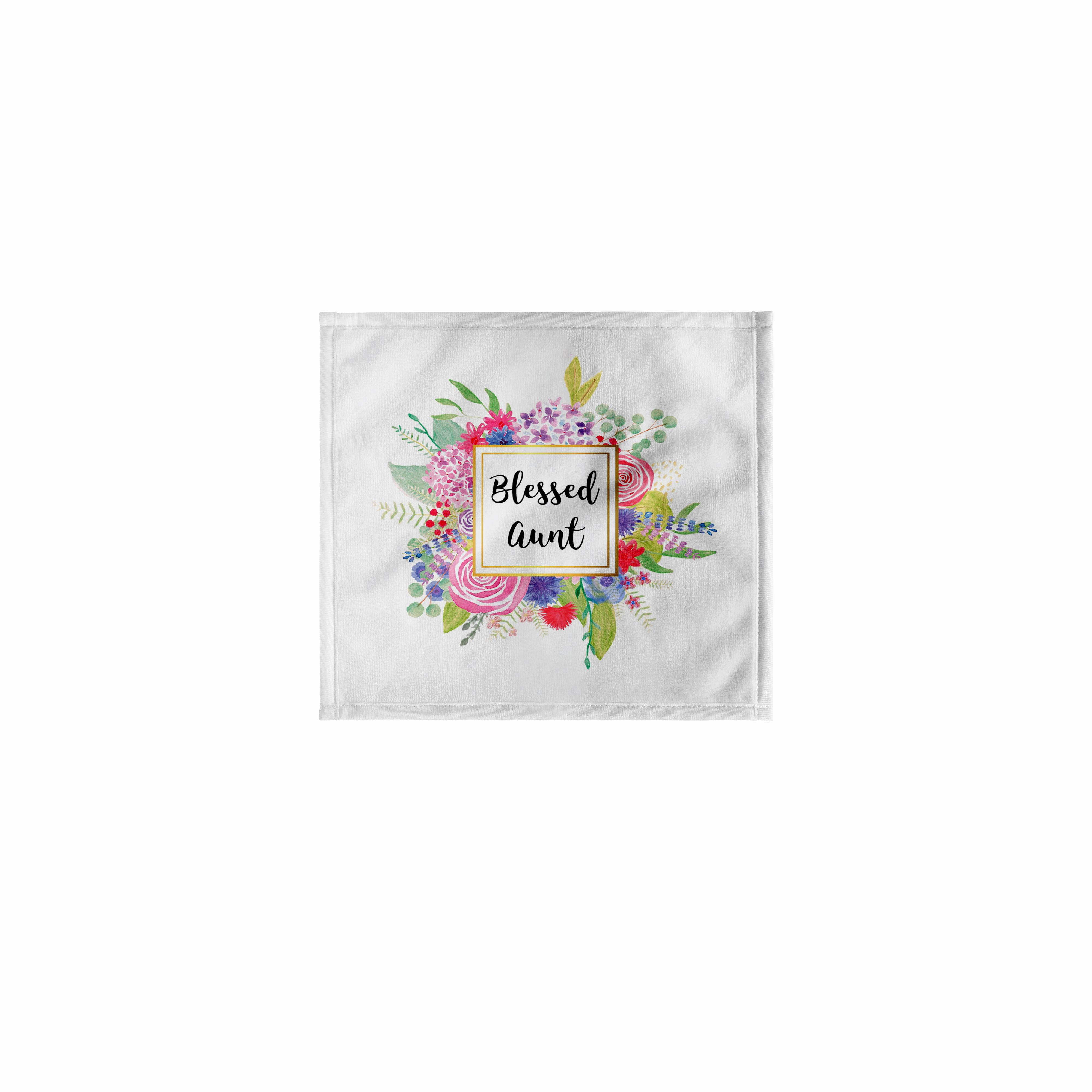 3dRose, Floral Blessed Aunt cursive text with pretty watercolor pink ...