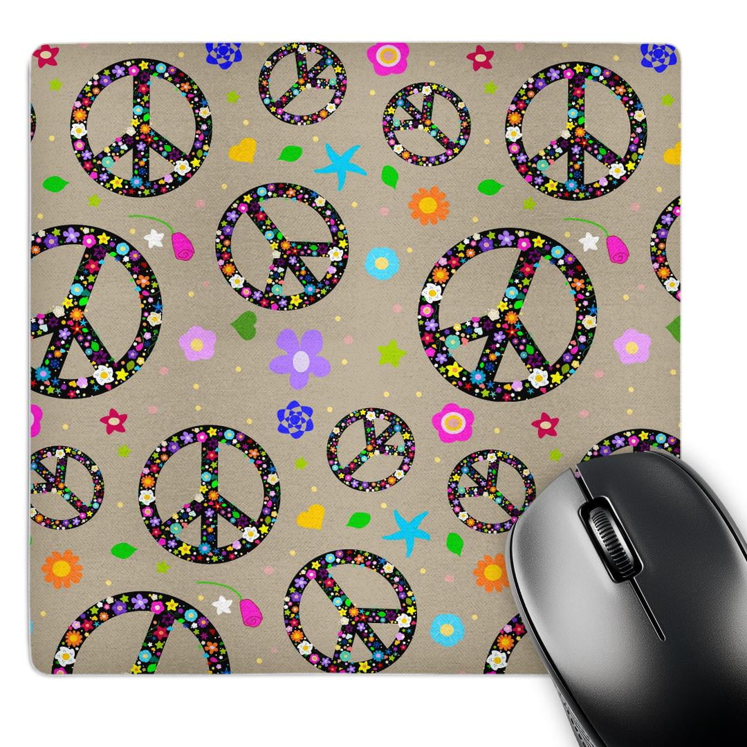 3dRose, Floral peace symbol pattern - flowery hippie or hippy sign ...