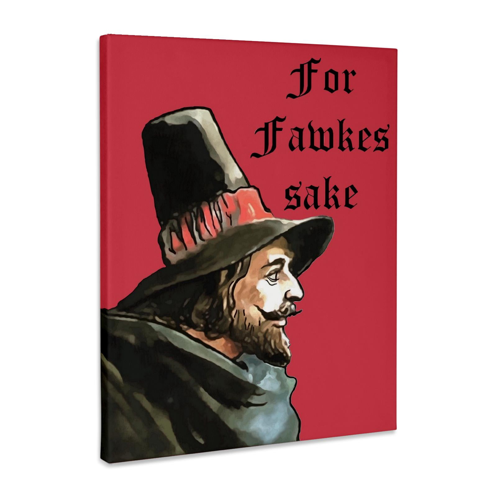 3dRose, For Fawkes Sake Bonfire Night Vector Art, Museum Grade Canvas ...