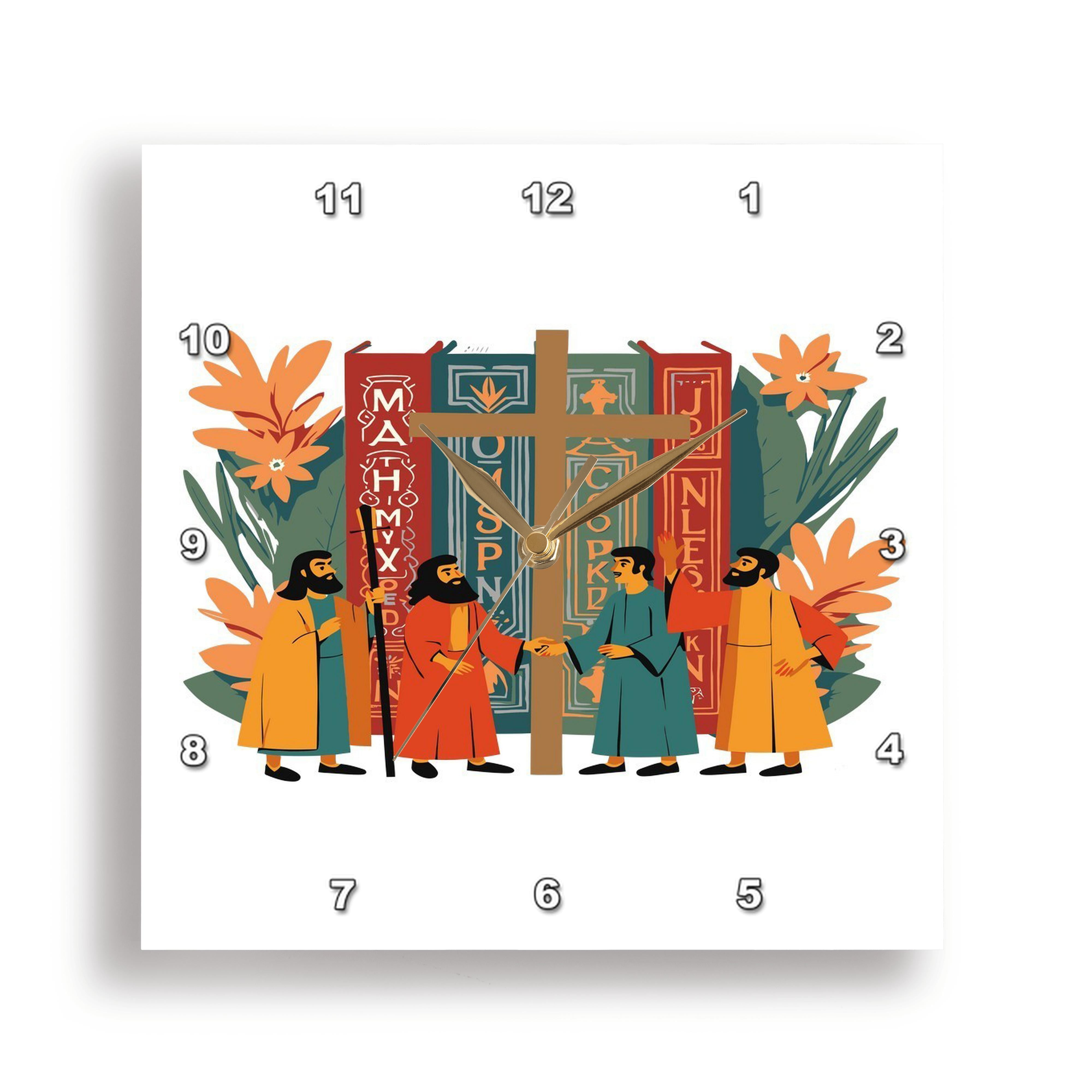 3dRose, Four Calling Birds The Gospels Cut-Out Stencil-Style, 10x10 ...