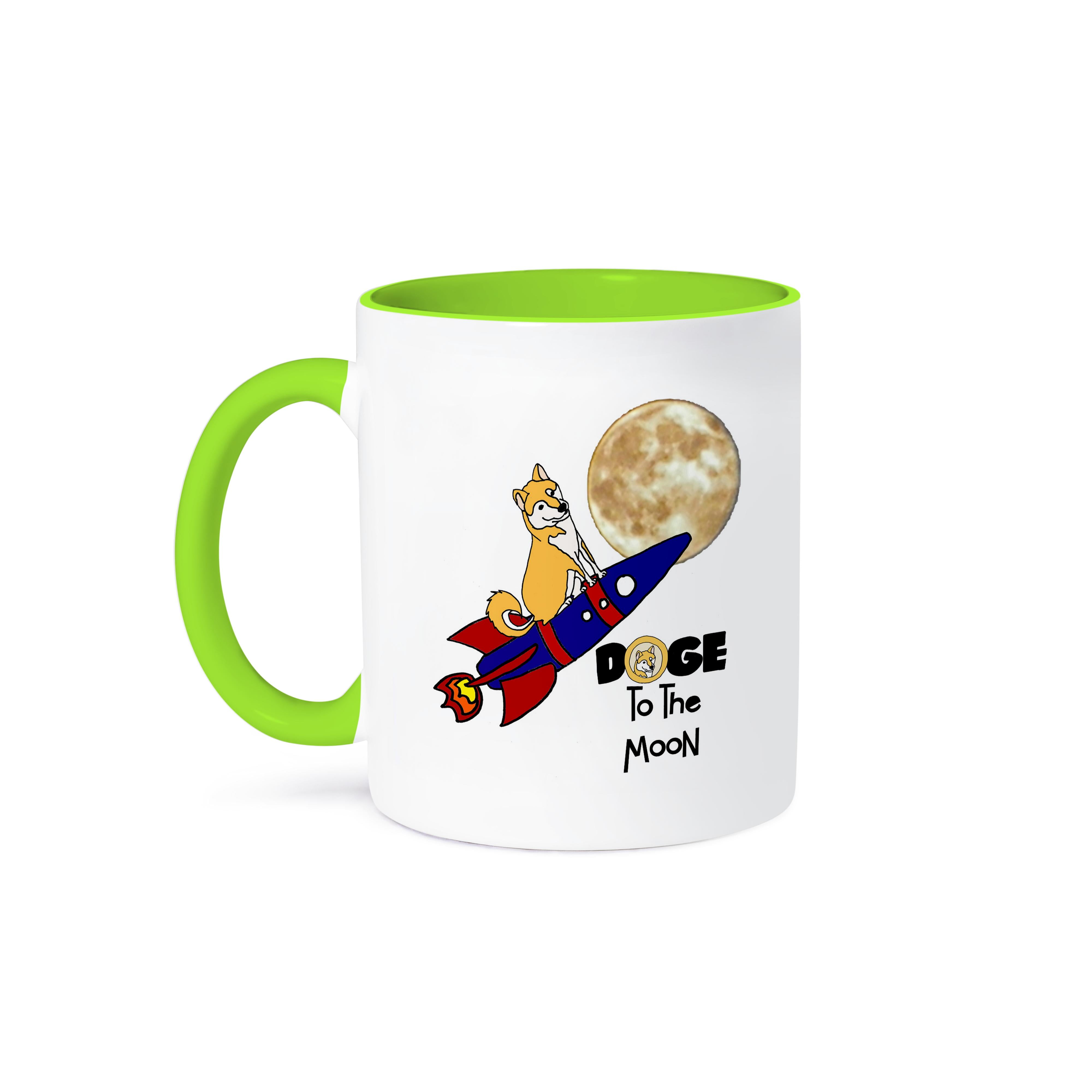 3dRose, Fun Doge coin Shiba Inu Dog on Rocket ship to the Moon ...