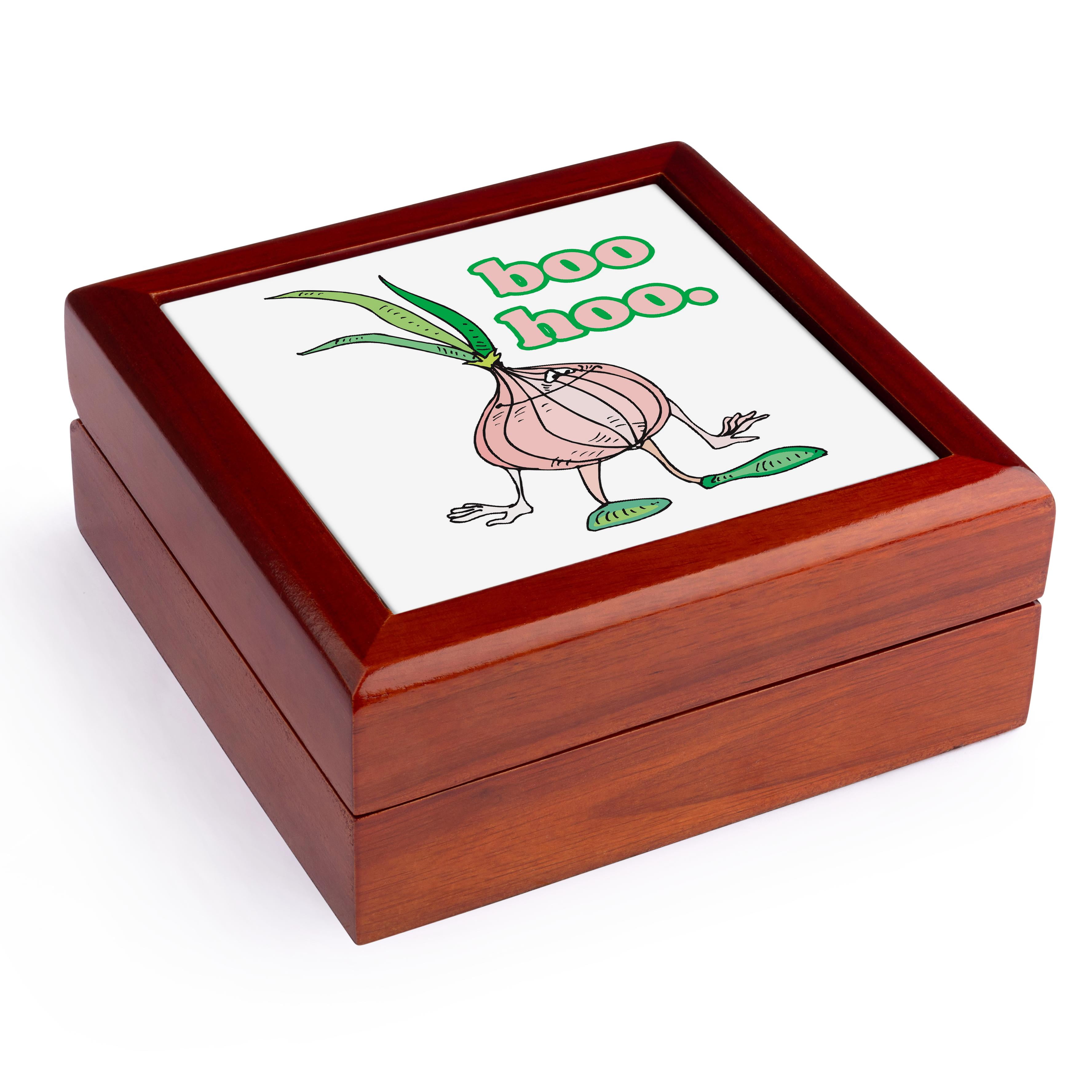 3dRose, Funny Boo Hoo Crying Onion Character Food Humor, Jewelry Box 5 ...