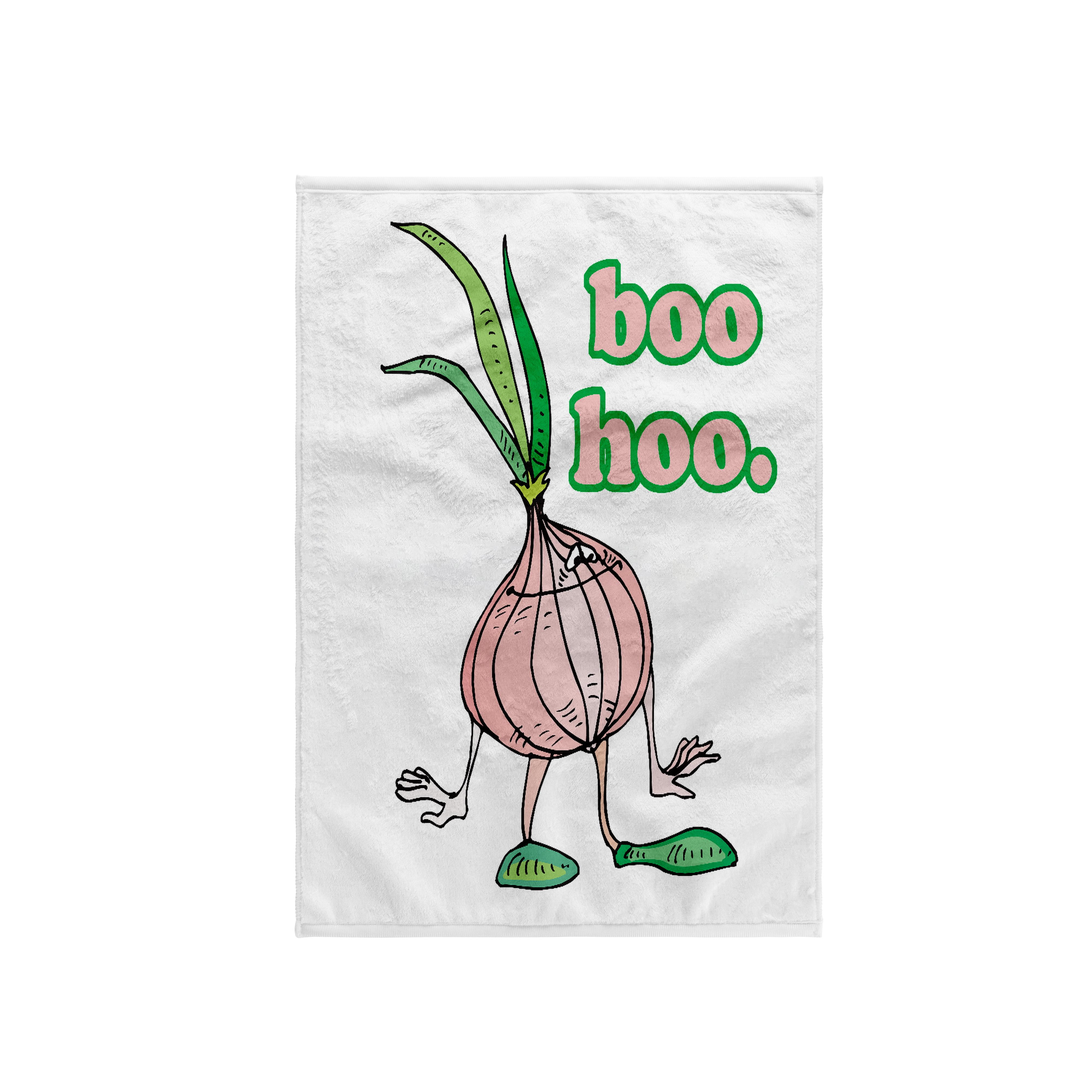 3dRose, Funny Boo Hoo Crying Onion Character Food Humor, 15x22 Hand ...