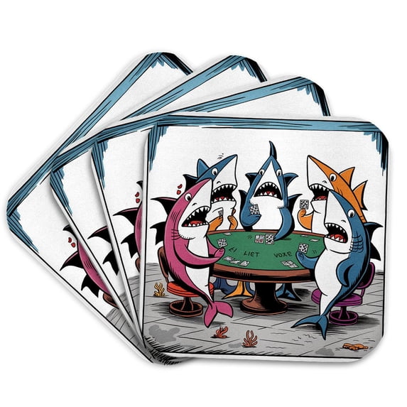 3drose, Funny Cool Card Sharks Playing Poker Card Game Gambling ...