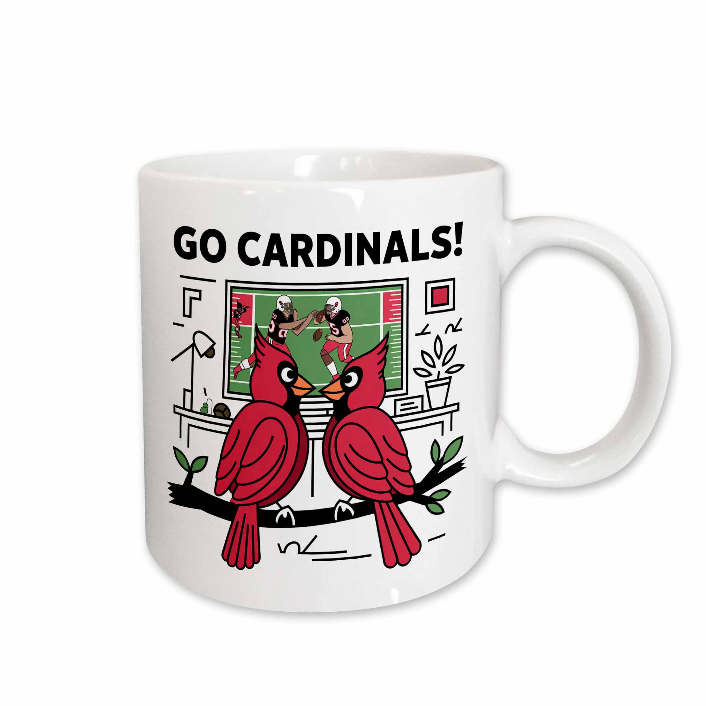 3drose, Funny Cool Cardinals Watching Football Game on Tv Sports Satire ...