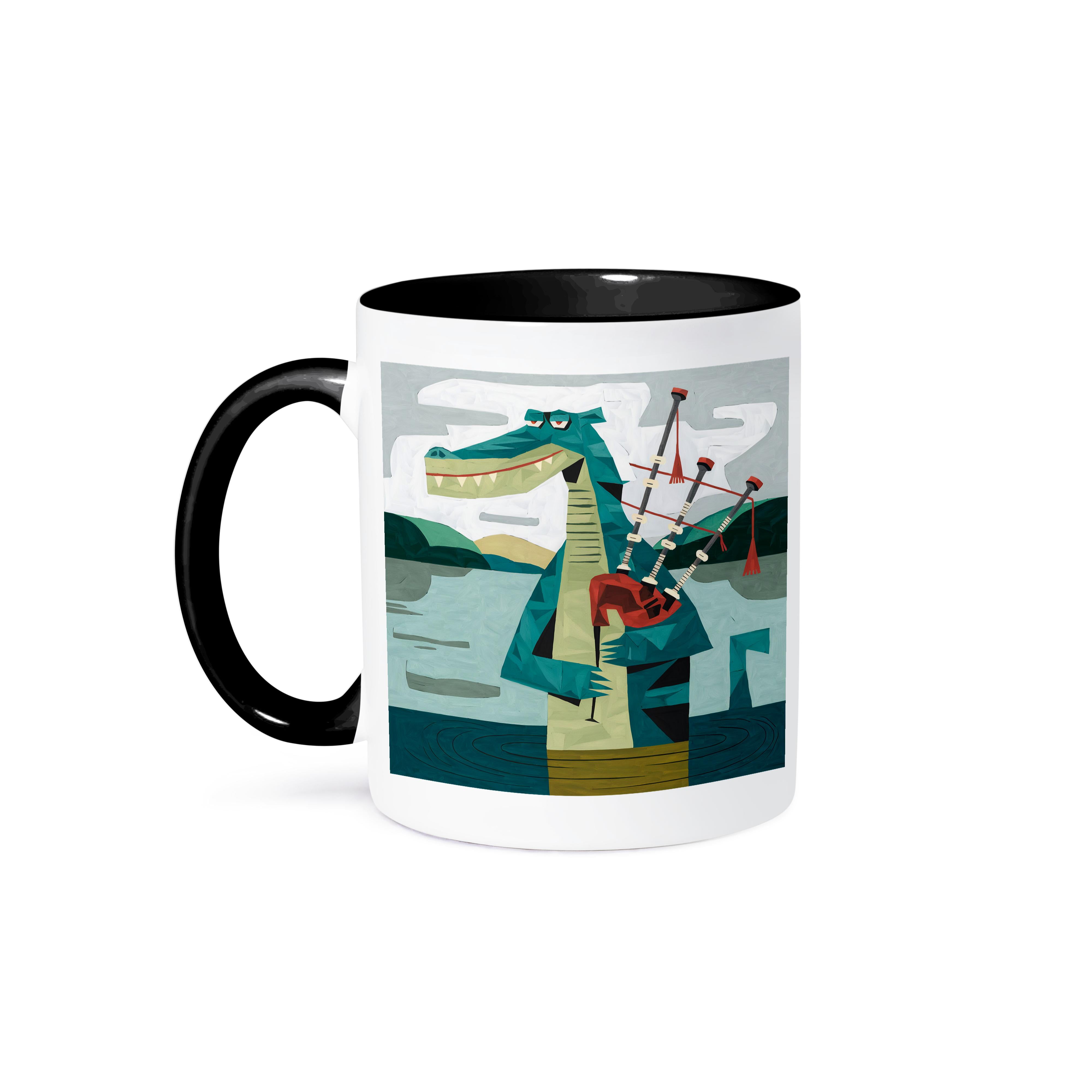 3dRose, Funny Cool Loch Ness Monster Playing Bagpipes Music Abstract ...