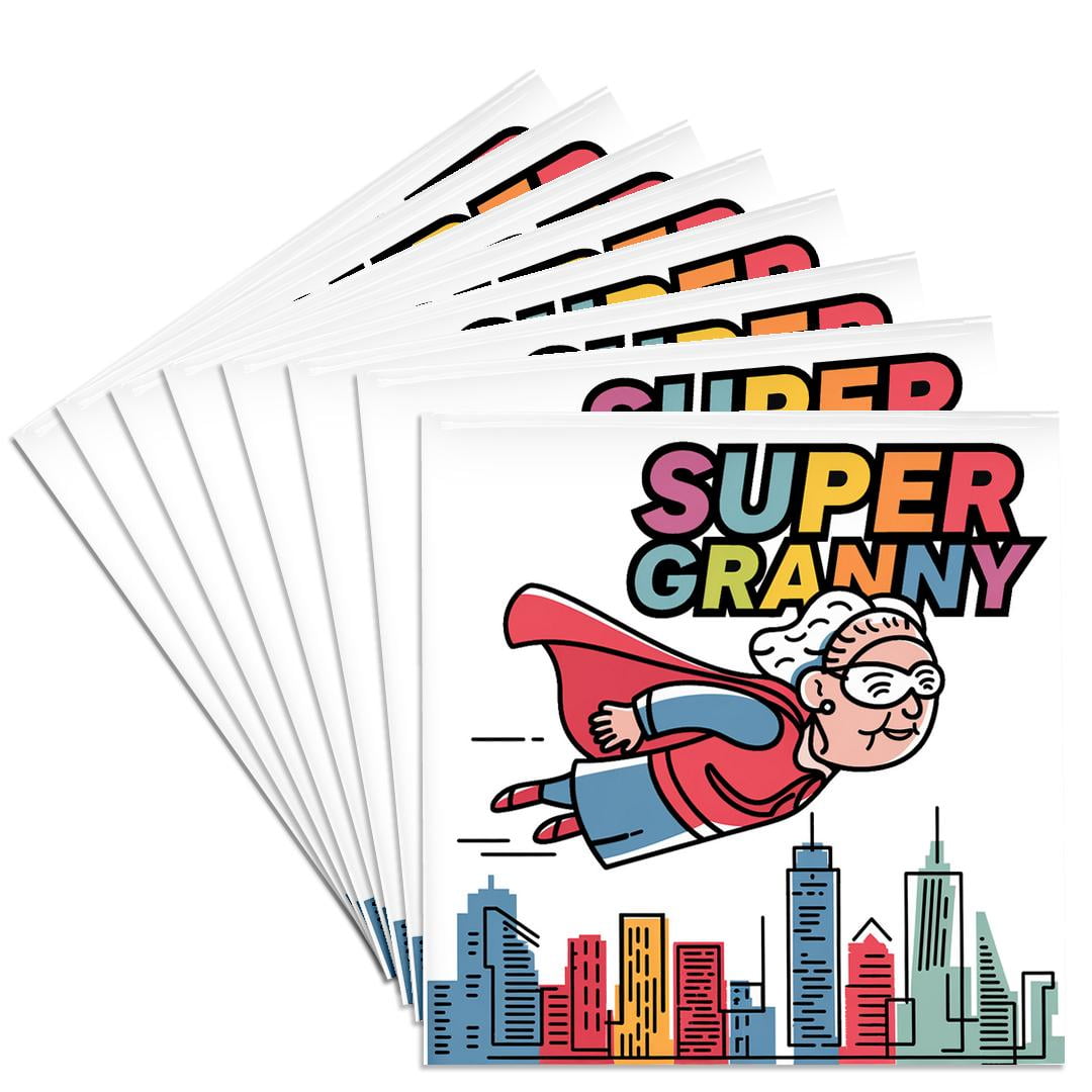 3drose, Funny Cute Cool Super Granny Flying Superhero Grandmother ...