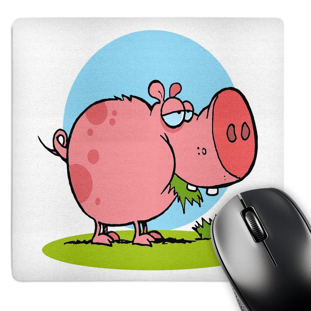 3dRose, Funny Cute Piggy Pig Eating Grass Cartoon, MousePad - Walmart.com