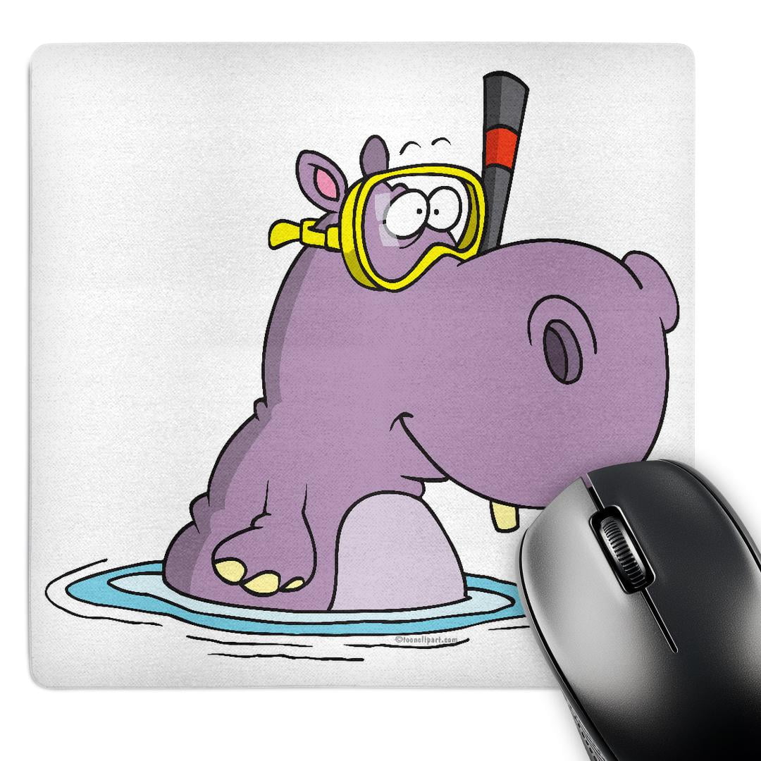 3dRose, Funny Cute Snorkeling Swimming Hippo, Mouse Pad - Walmart.com