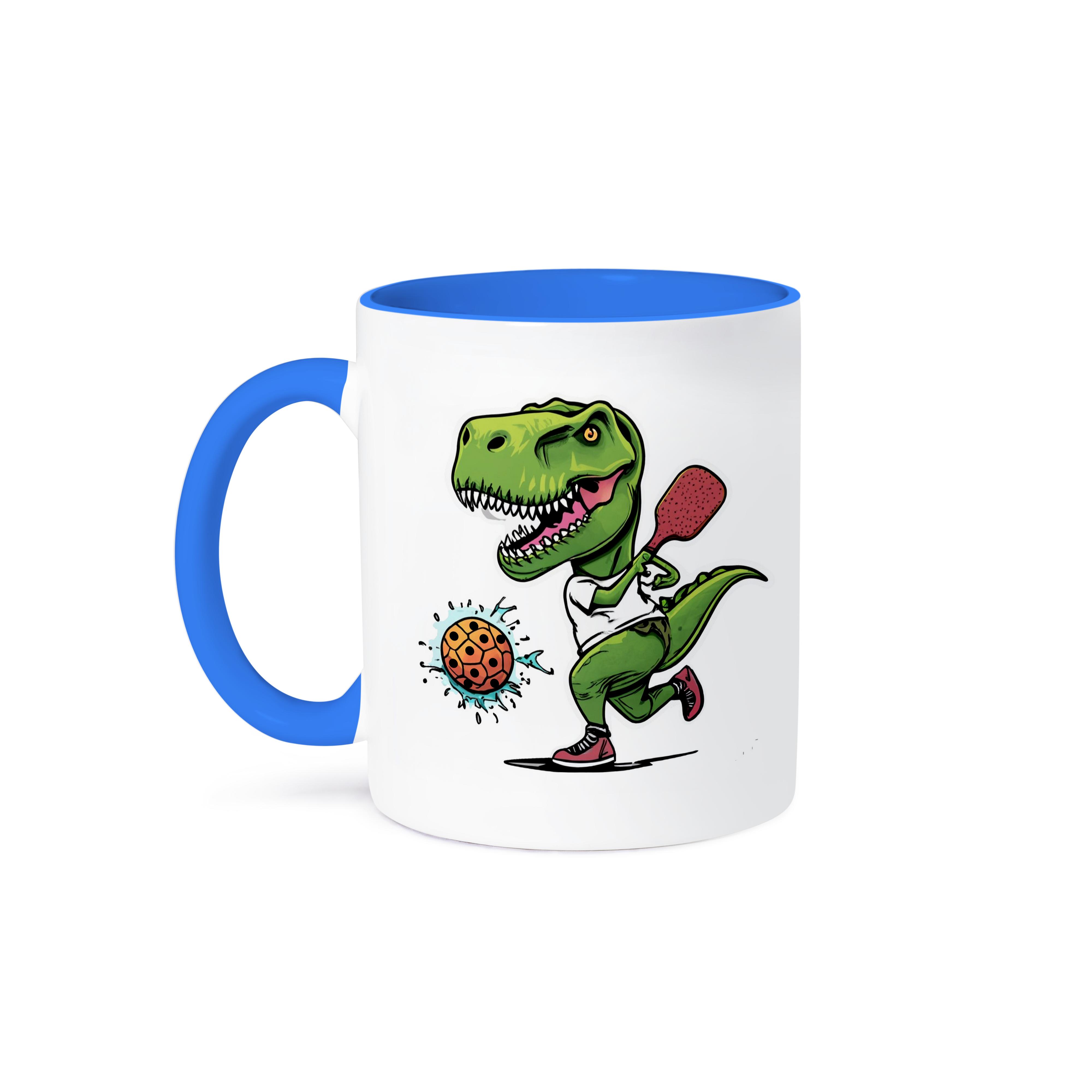 3dRose, Funny Cute T-rex Dinosaur Playing Pickleball Sports Cartoon ...