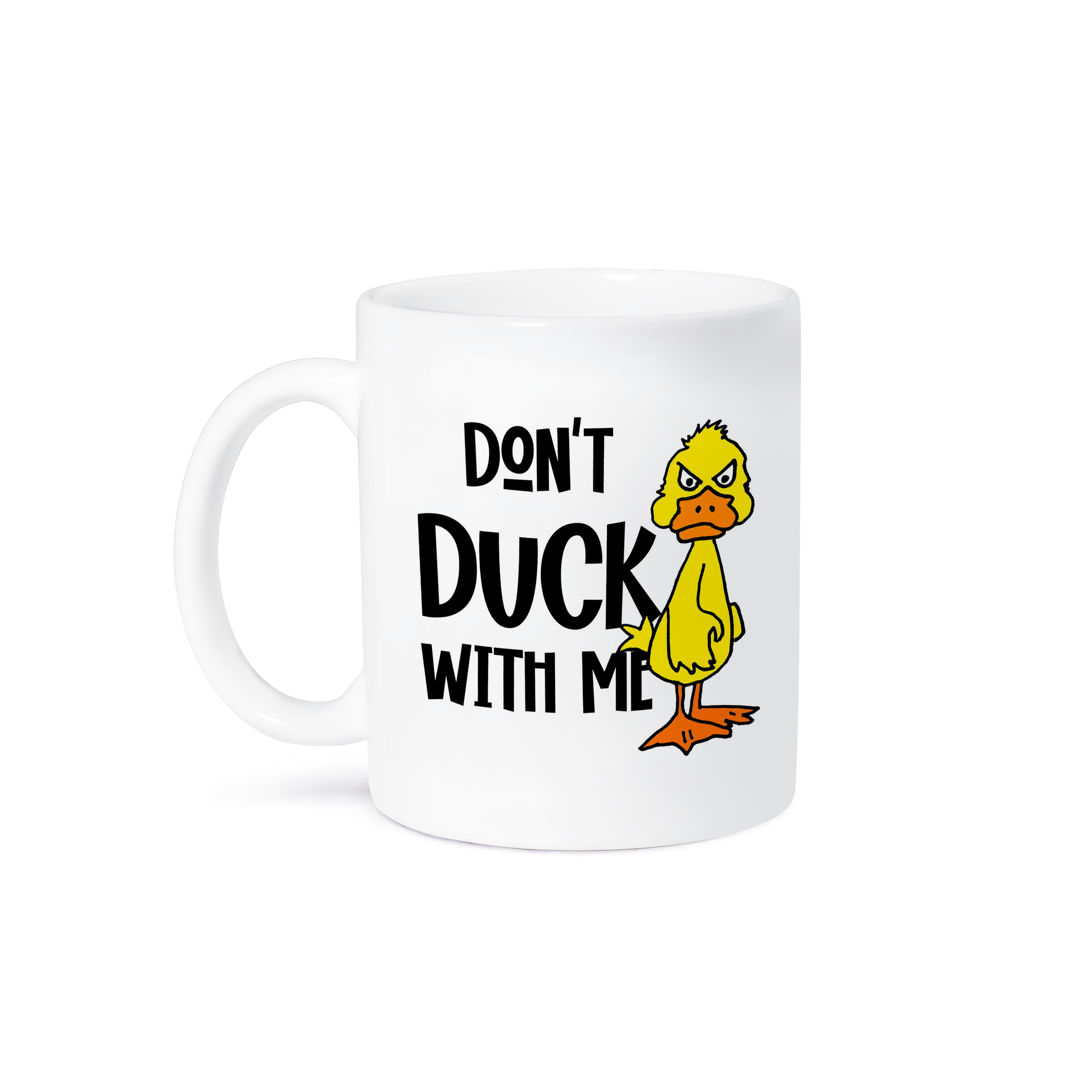 3dRose, Funny Dont Duck with Me Pun with Angry Yellow Duck Satire ...