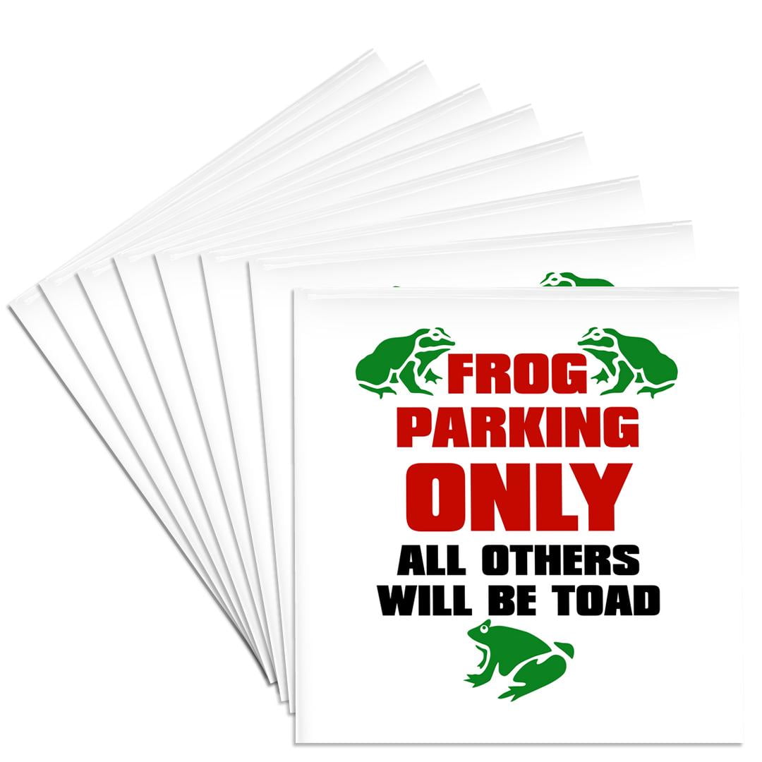 3dRose, Funny Frog Parking Sign- All Others Will Be Toad, Set of 8 ...