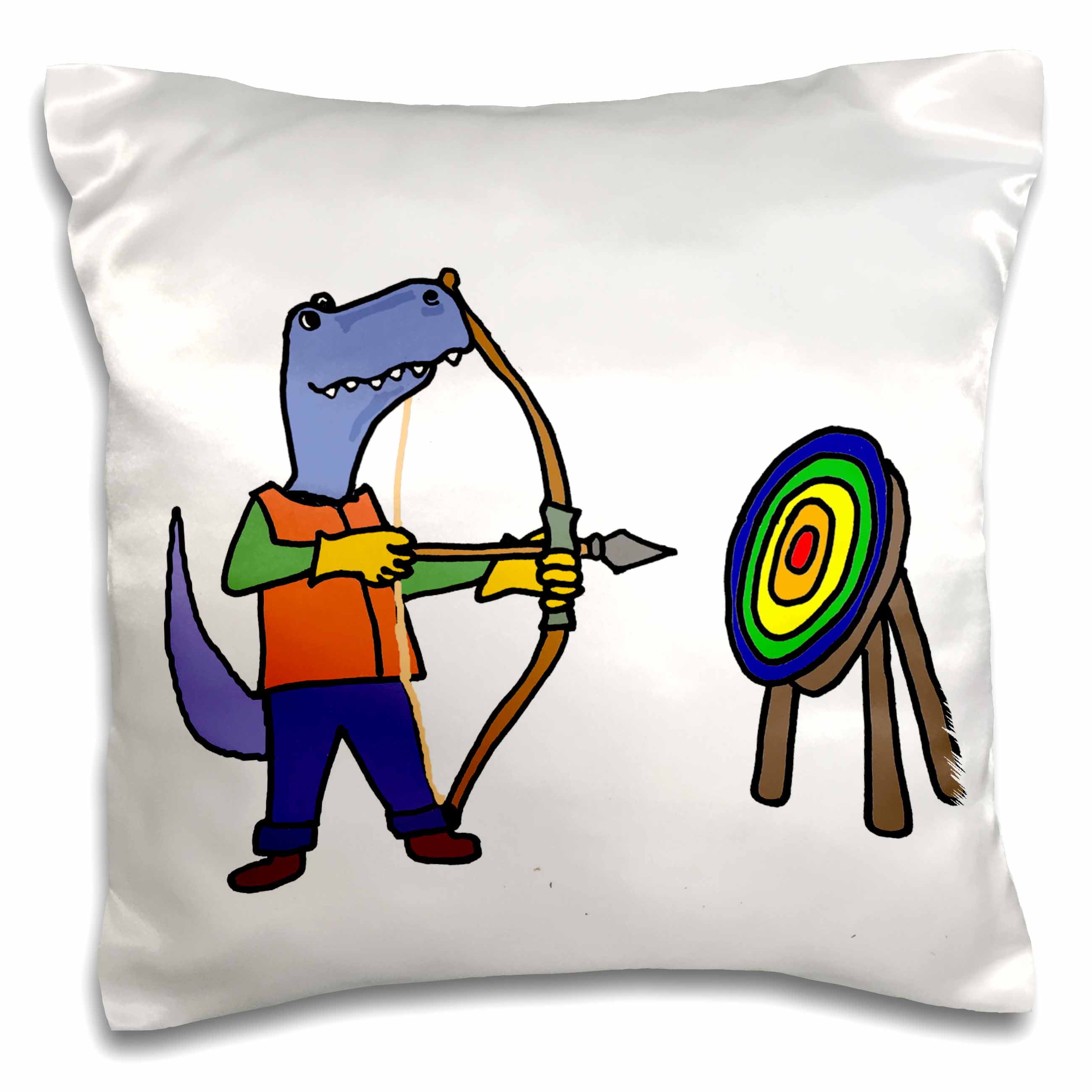 3dRose, Funny T-rex Dinosaur Practicing Archery with Bow and Arrow ...