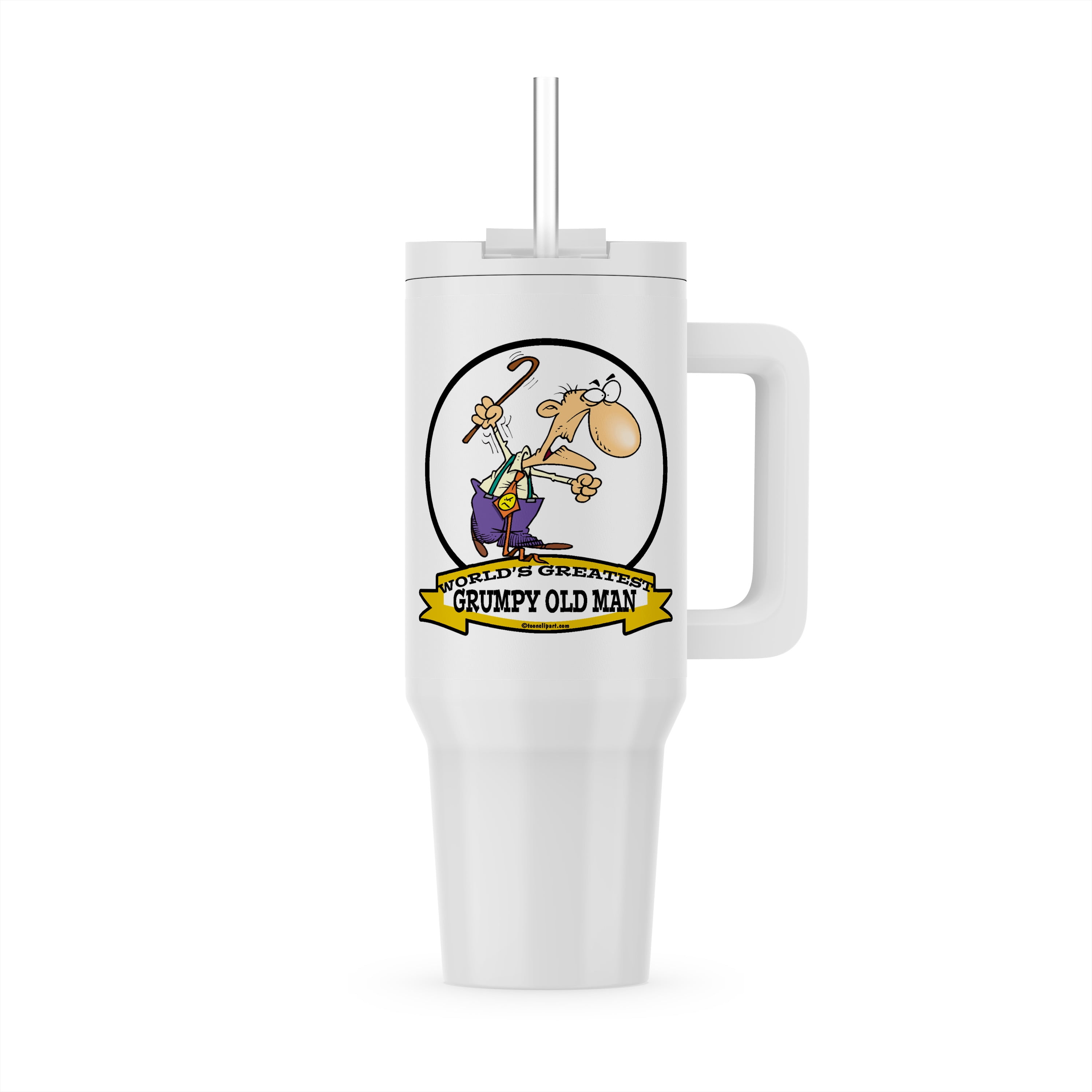 Funny Worlds Greatest Grumpy Old Man Cartoon, 40oz Tumbler - Walmart.com