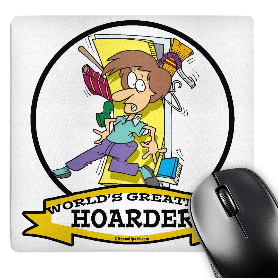 3dRose, Funny Worlds Greatest Hoarder Cartoon, Mouse Pad - Walmart.com