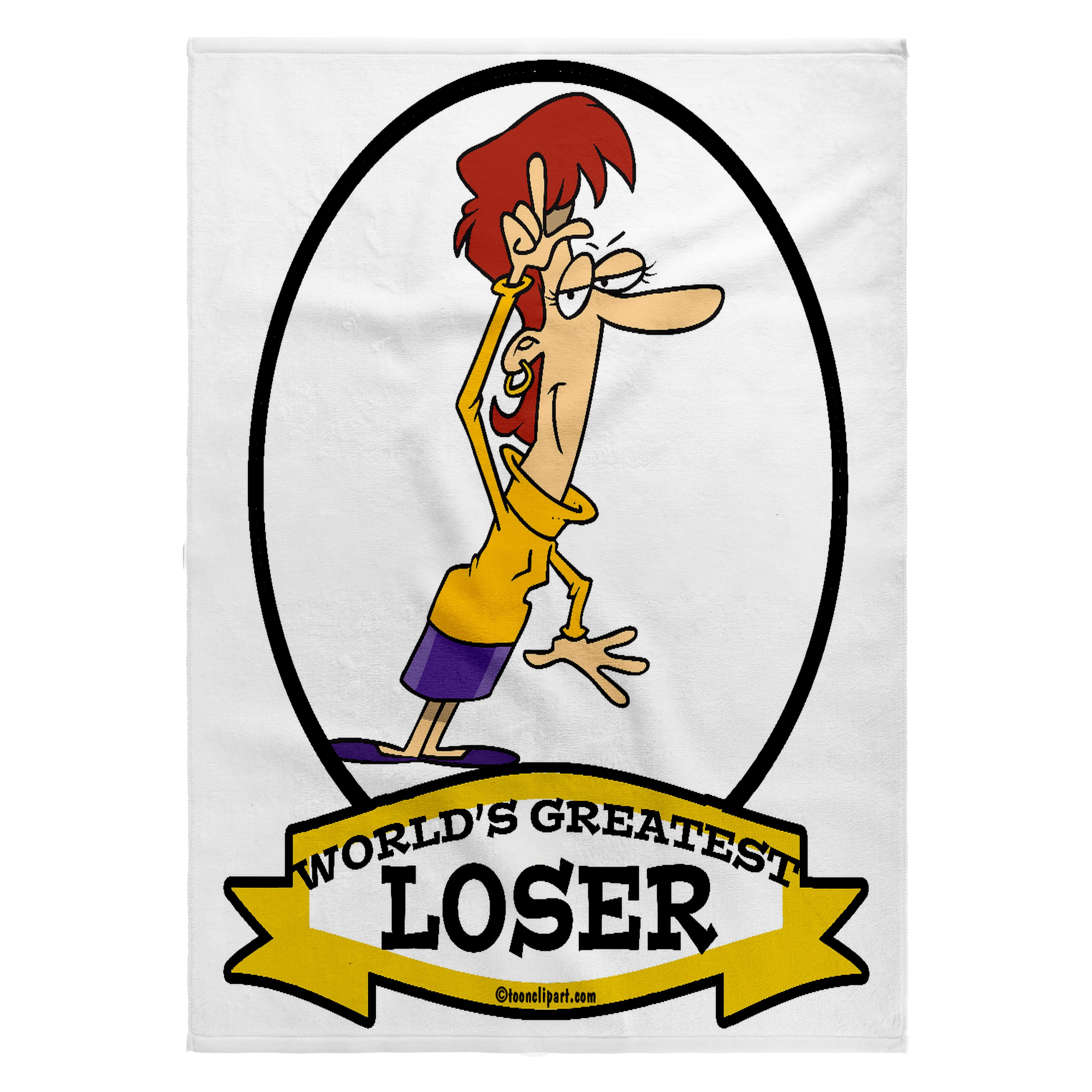 3dRose, Funny Worlds Greatest Loser Lady Cartoon, 22x30 Bath Hand Pool ...