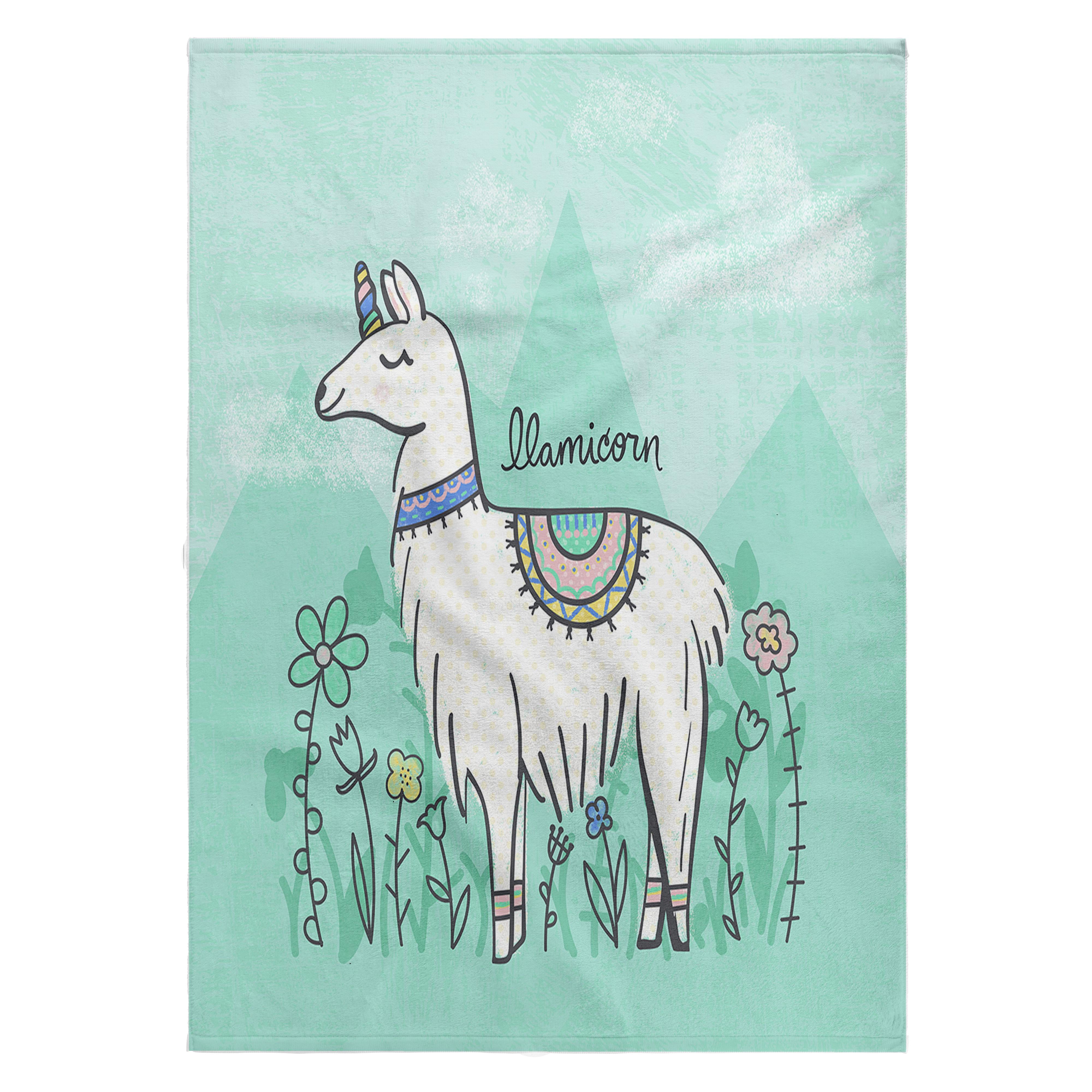 3dRose, Funny mythical llama crossed with a unicorn, a llamicorn, 22x30 ...