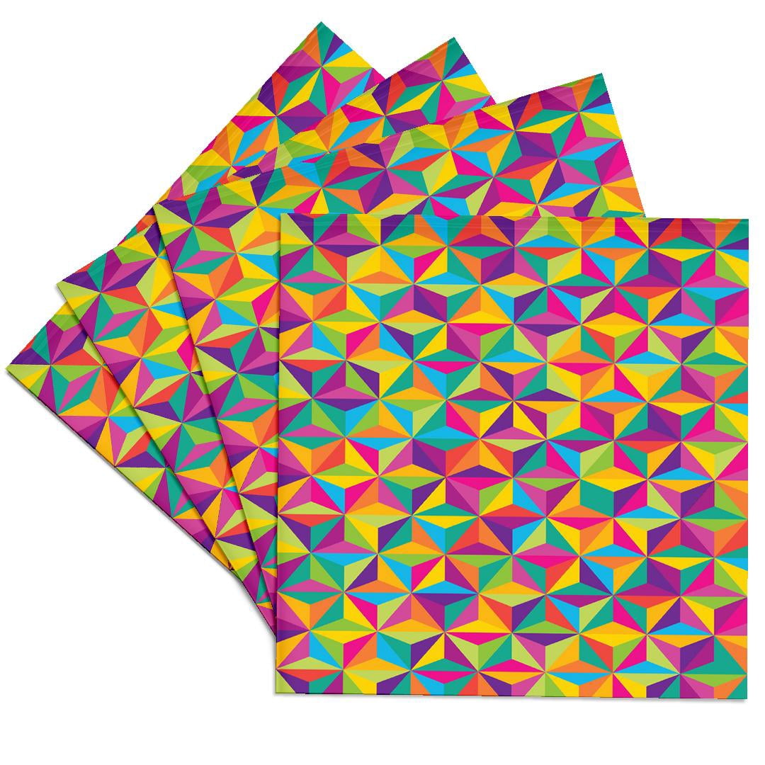 3drose, Geometric Illusions Cubes Rainbow Colors Abstract Funky Pattern ...