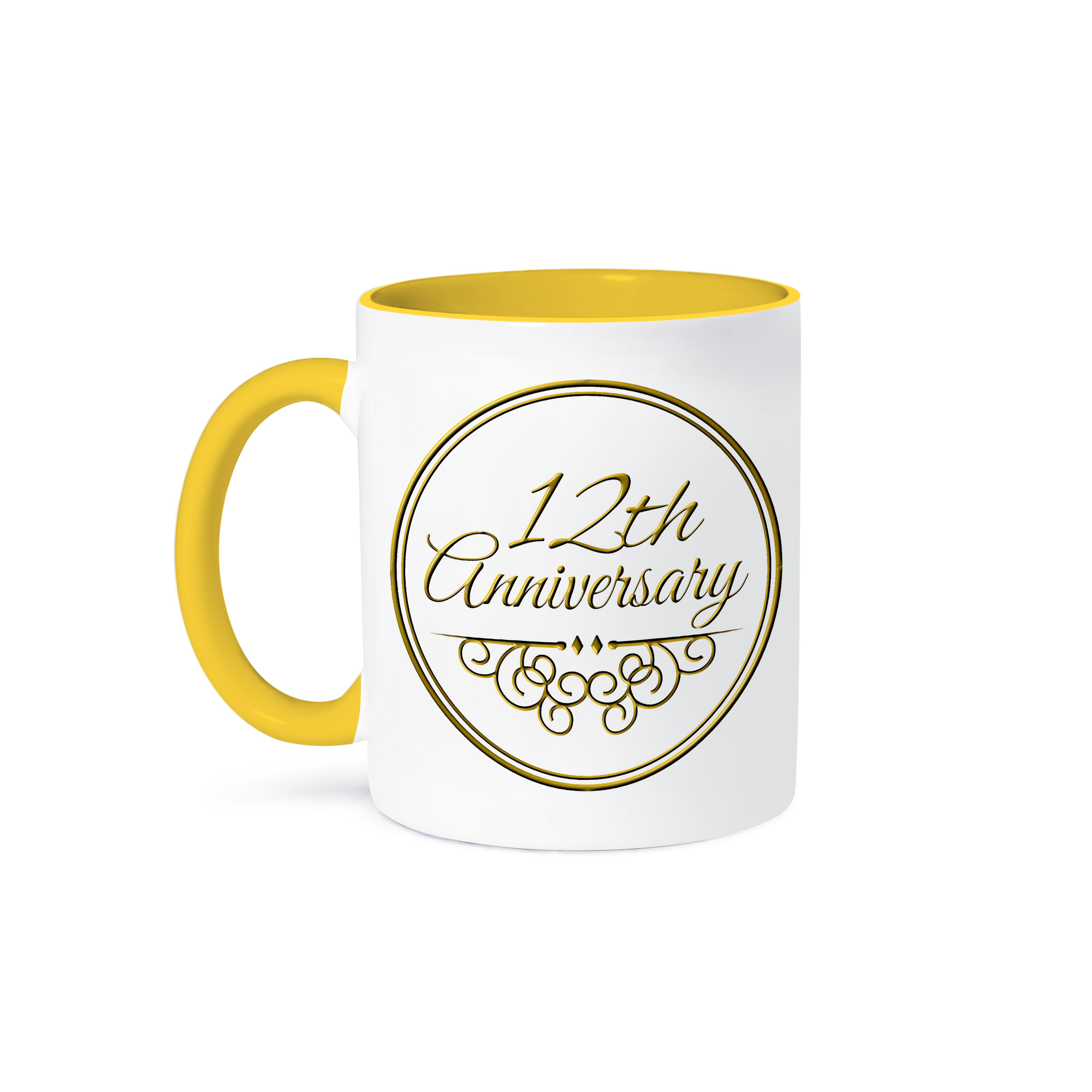 Gift For 12Th Anniversary - Gold Text For Celebrating Wedding ...