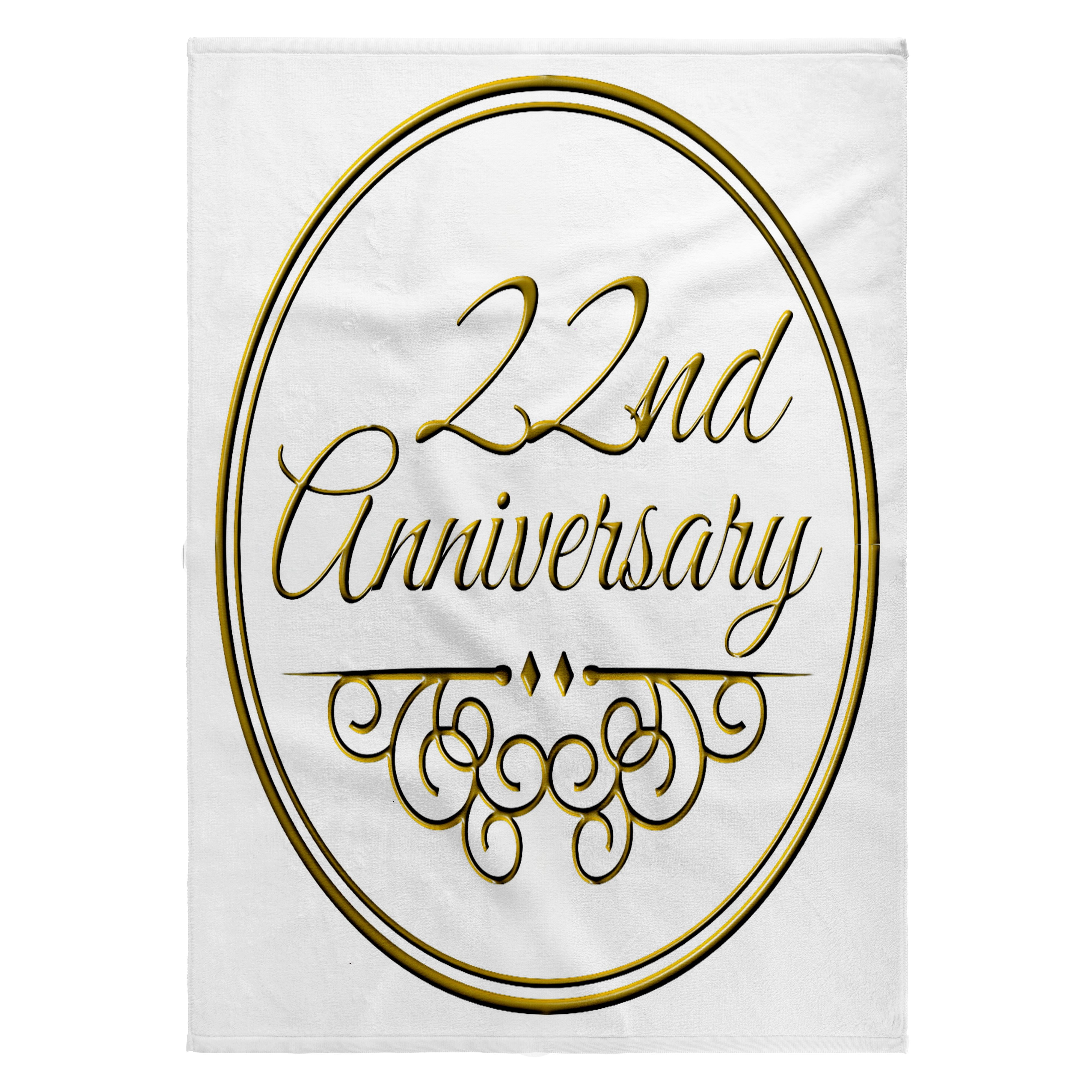 3dRose, Gift For 22nd Anniversary - Gold Text For Celebrating Wedding ...