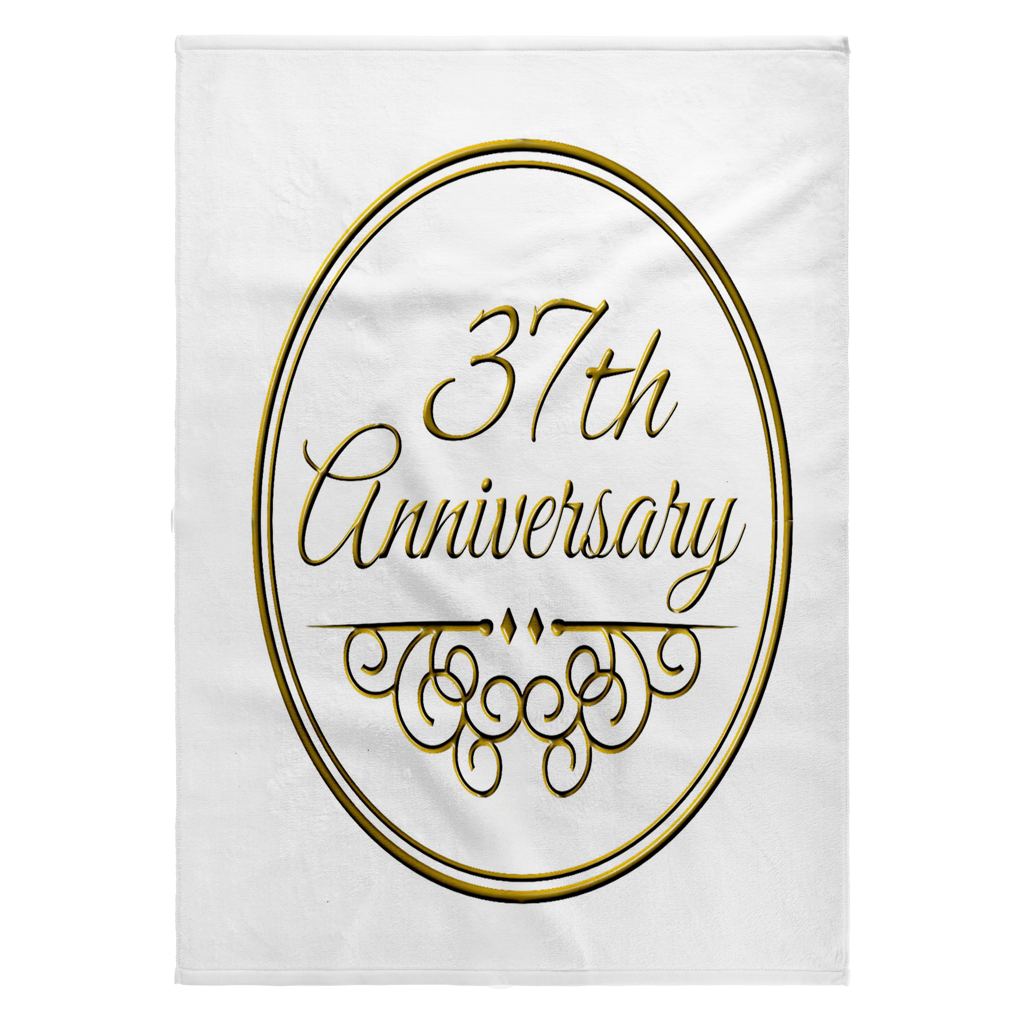 3dRose, Gift For 37th Anniversary - Gold Text For Celebrating Wedding ...