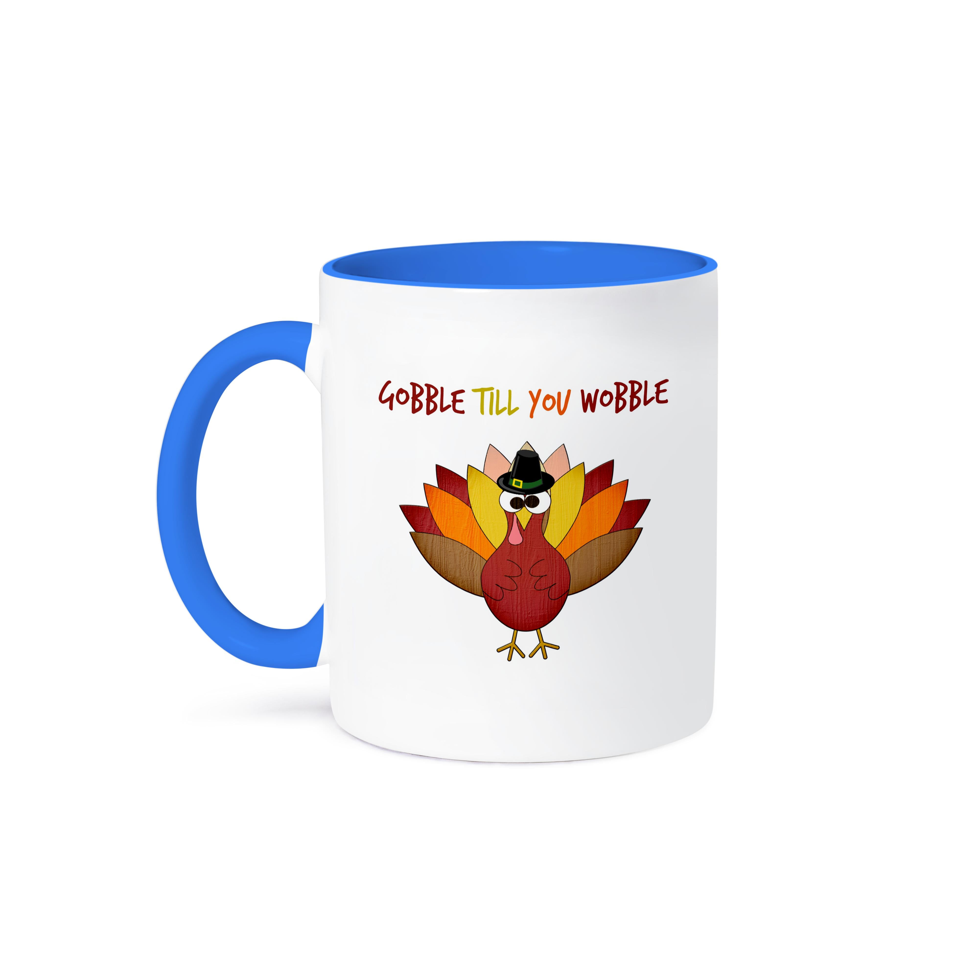 3dRose, Gobble till you Wobble funny Thanksgiving rhyme saying turkey ...