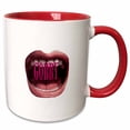 3drose, Gobby a Chatterbox Who Talks Too Loudly, 11oz Two-tone Red Mug ...
